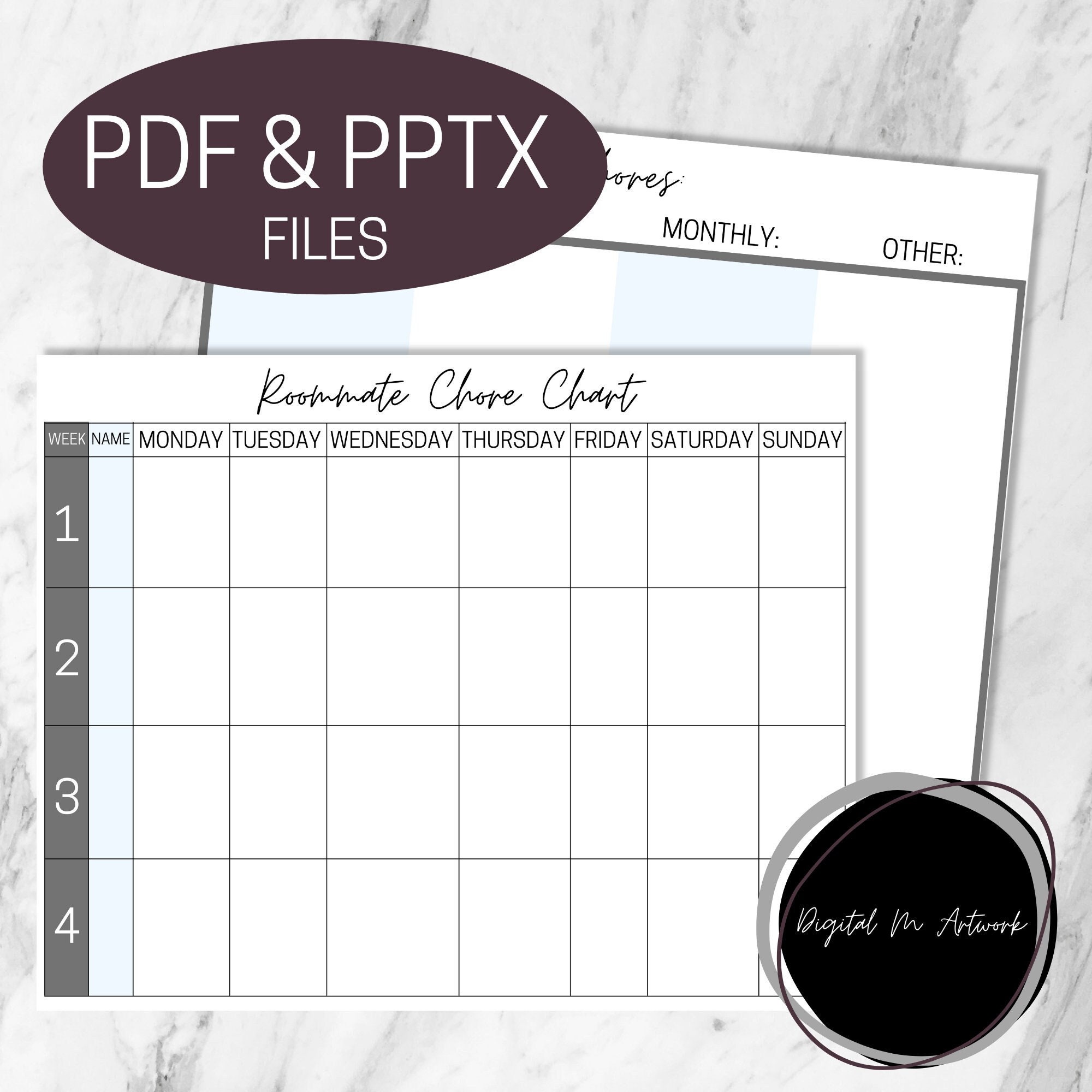 Roommate Cleaning Schedule