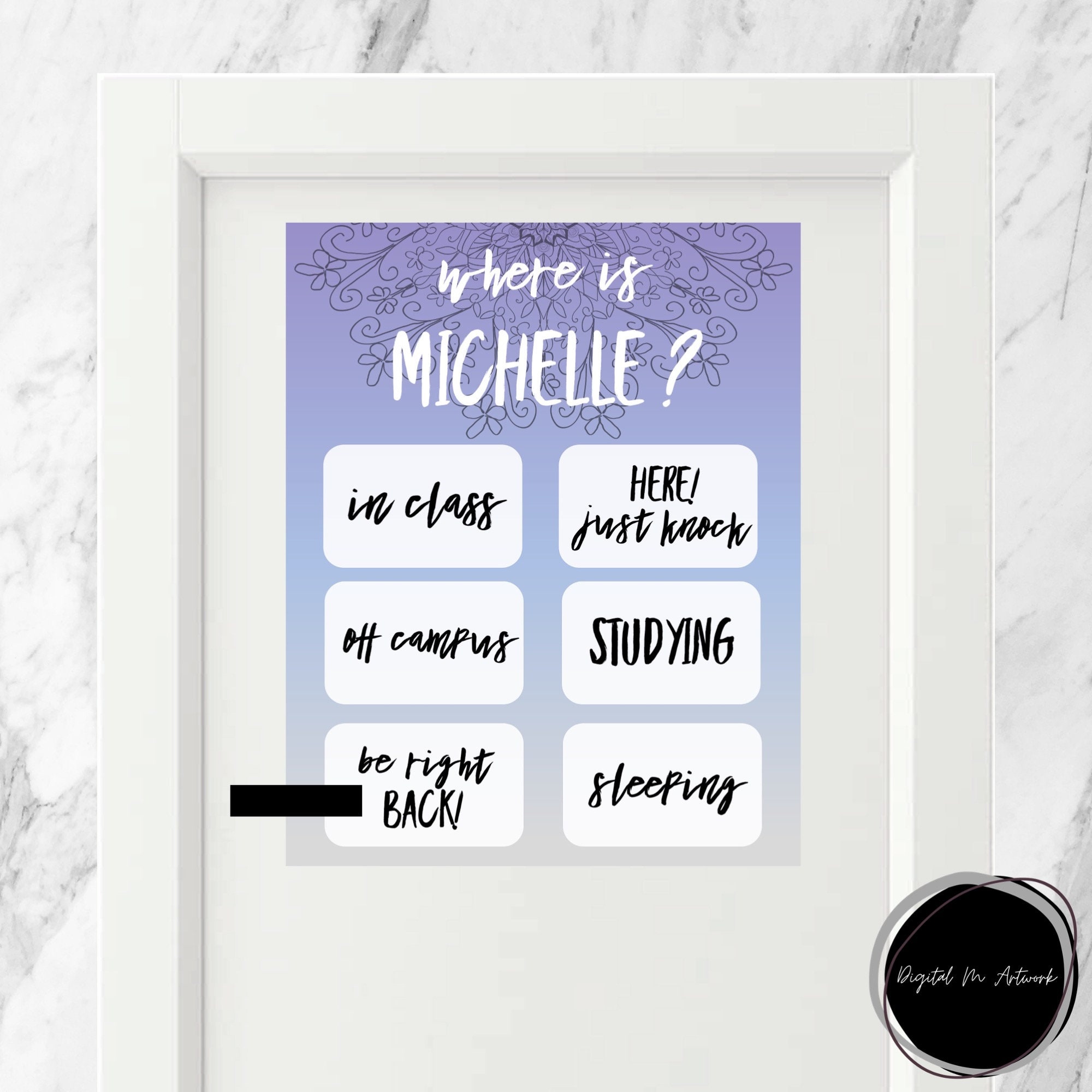 Buy CUSTOM Dorm Door Sign Where Is... Door Sign Dorm Door Online in ...