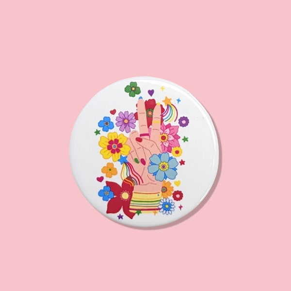 Peace Sign Button - Etsy