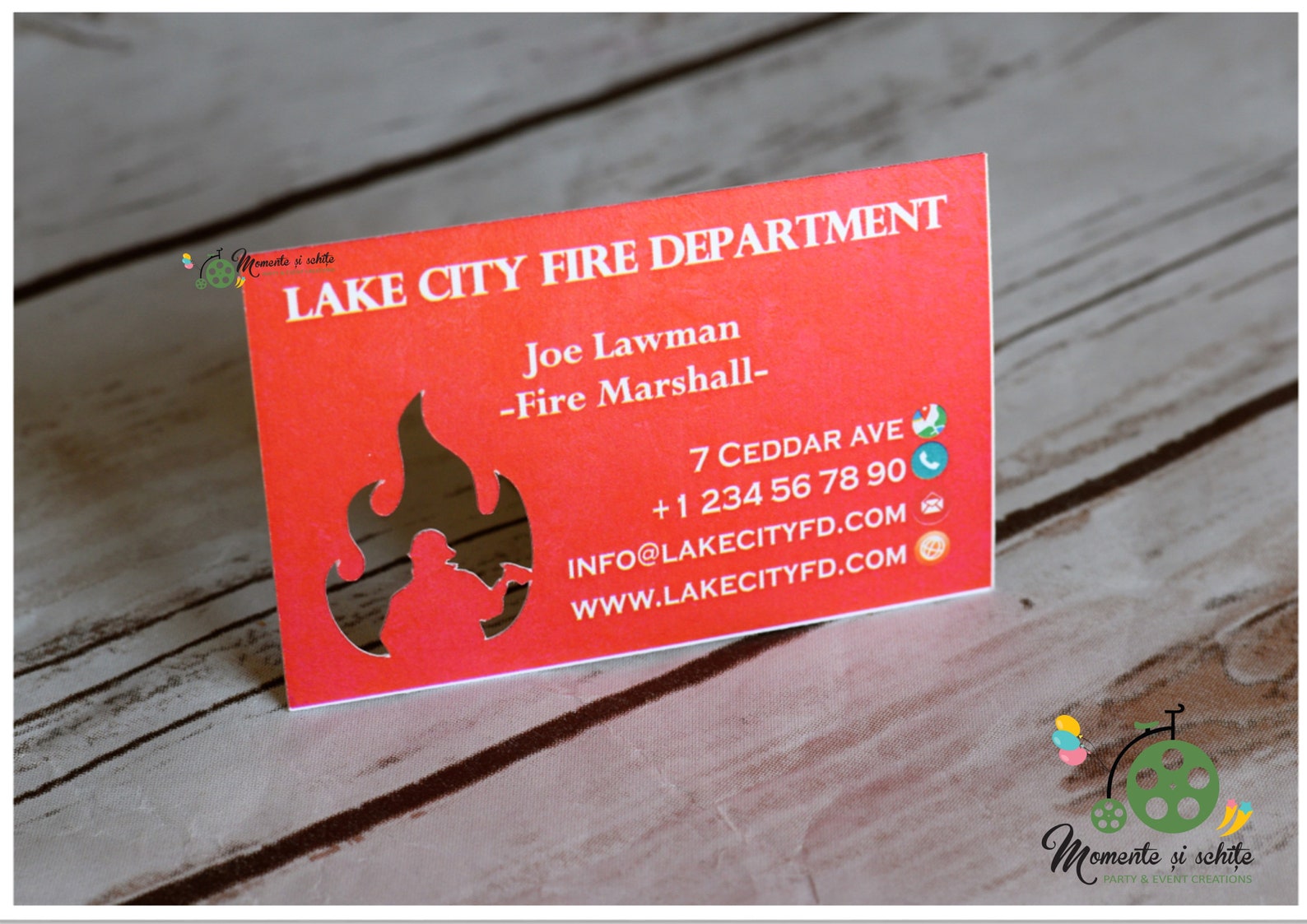 Fireman Business Cards, Firefighter, Unique Interior Cut, Special ...