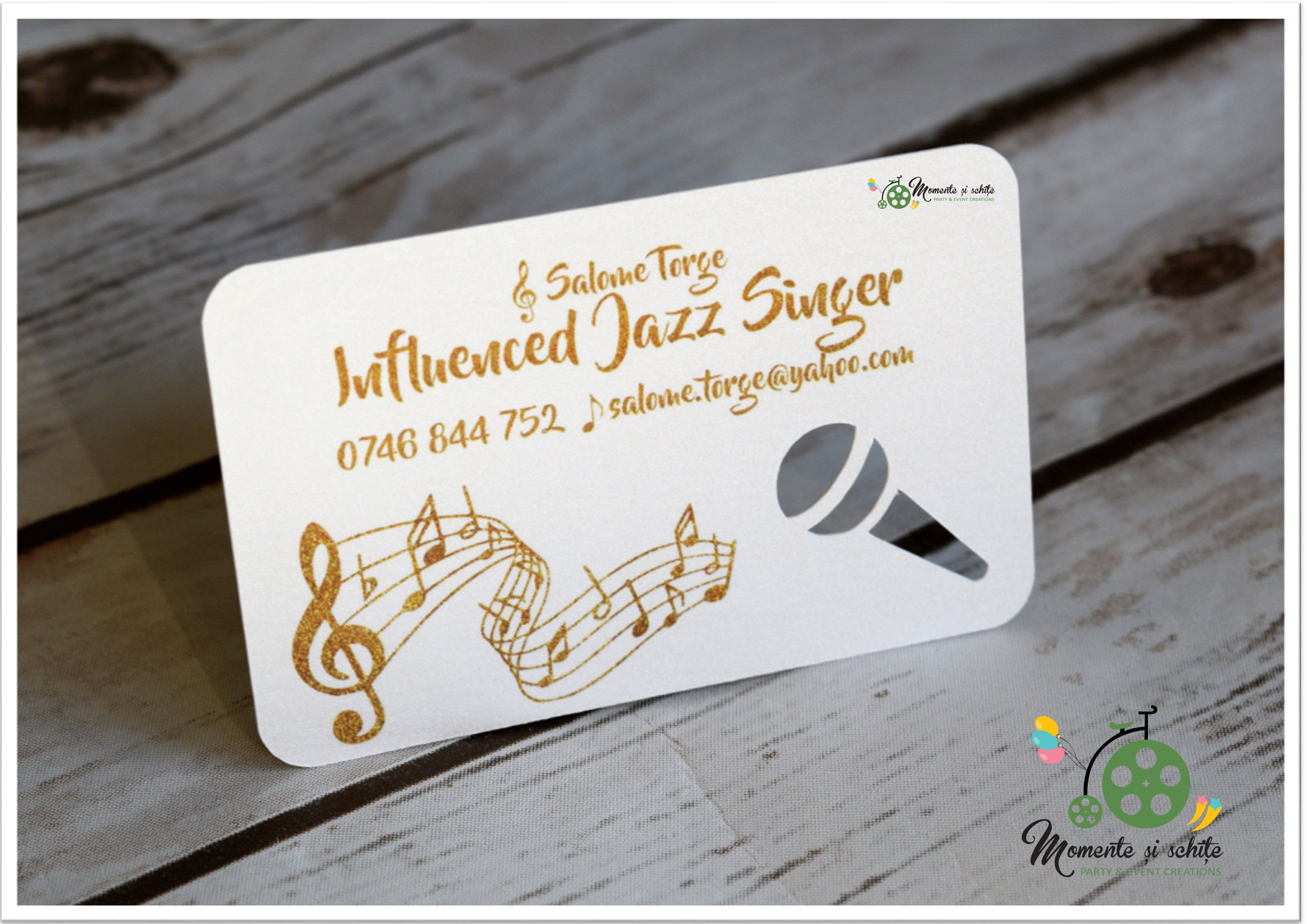 Singer Business Card, Unique Interior Microphone Cut, Microphone ...