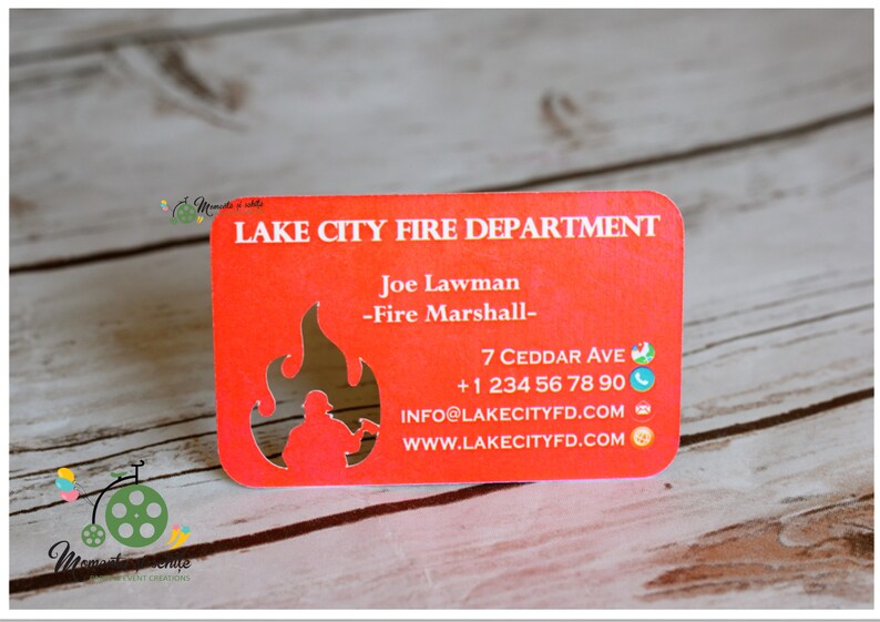 Fireman Business Cards, Firefighter, Unique Interior Cut, Special ...