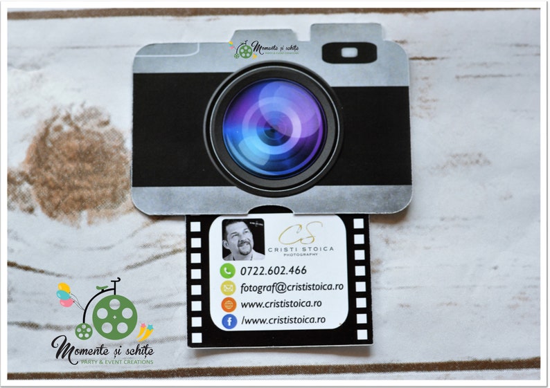 Etsy Design Awards Original Business Card, Camera Business Card, Modern ...