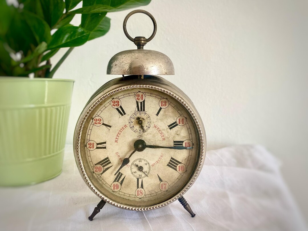 Antique Junghans Repeater Alarm Mantel Clock, DRP 1901 Patent, German ...