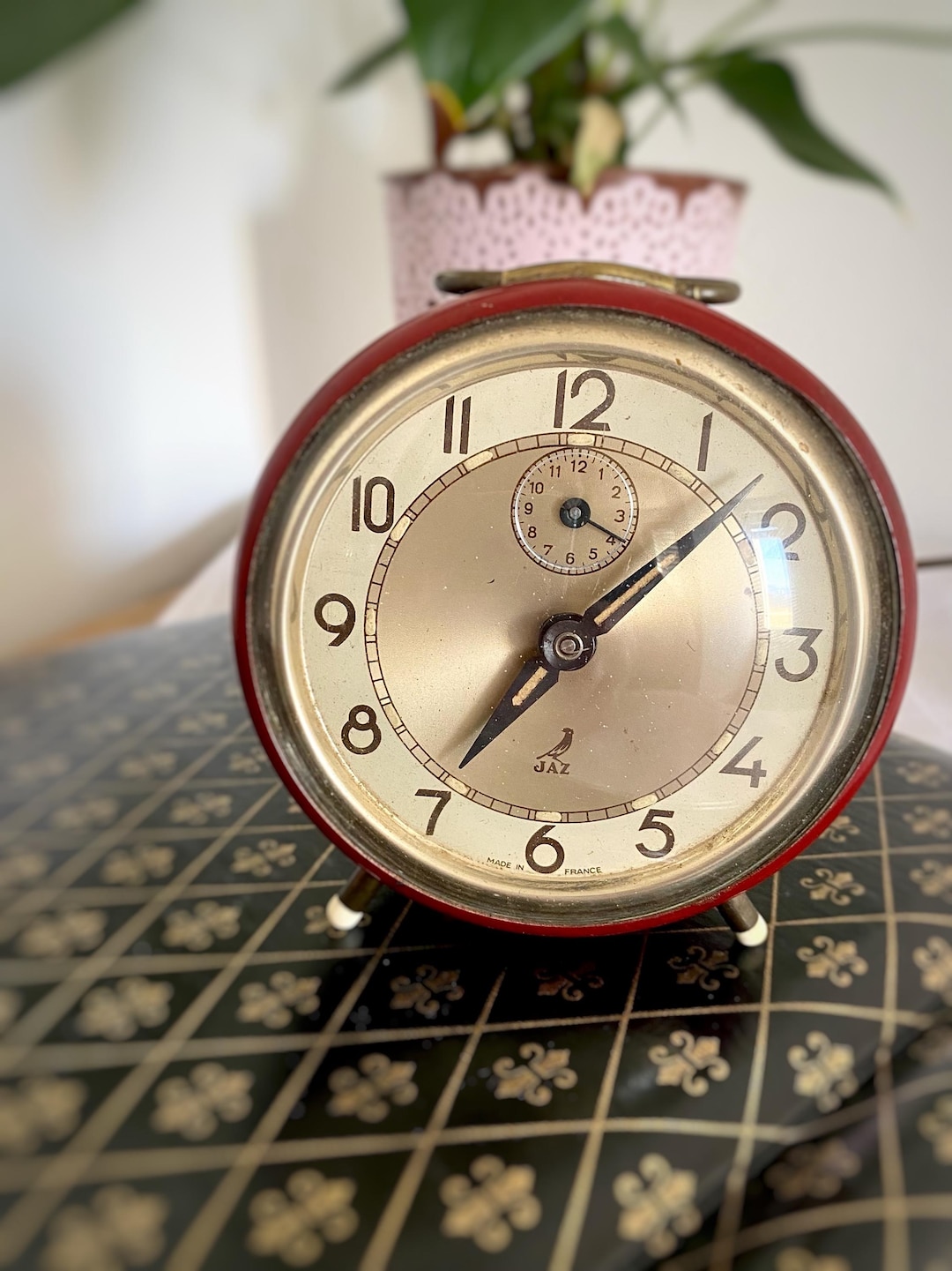 Vintage Clock JAZ Mechanical 1950s Vintage Rare Desk Alarm Clock ...