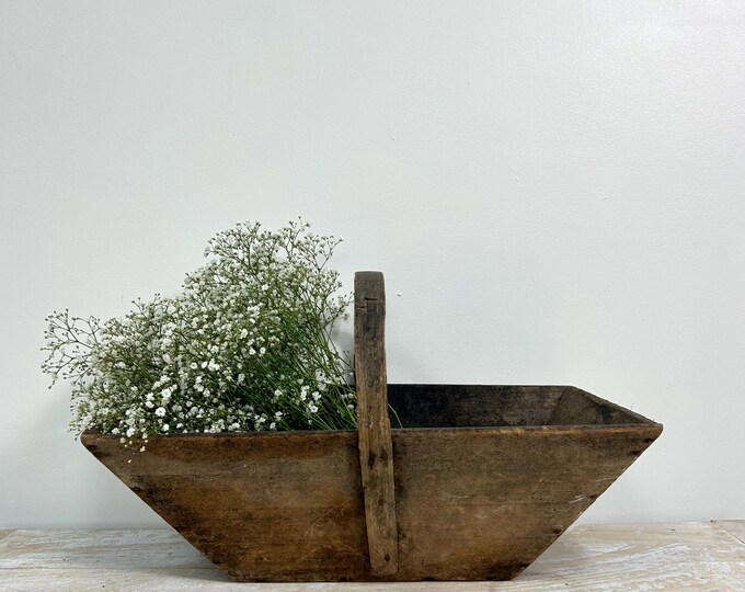 Antique French Wooden Trug, Vintage Garden Decor, Wooden Storage - Etsy