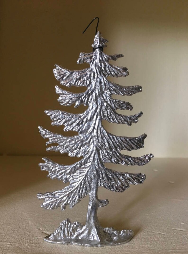Pine Tree or Christmas Tree Pewter Ornament Figurine, Hand Cast - Etsy