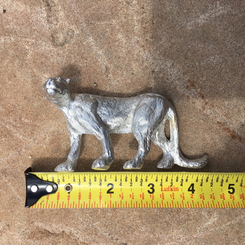 Mountain Lion Pewter Figurine, Puma, Cougar, Hand Cast - Etsy