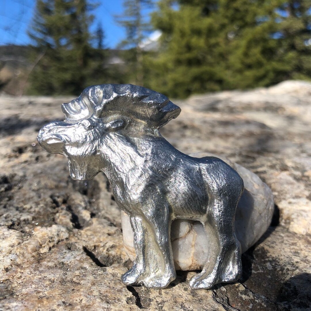 Moose Magnet Pewter Figurine, Hand Cast - Etsy
