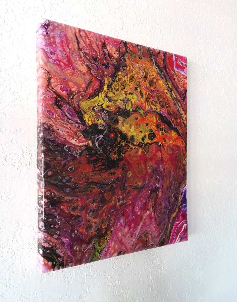 Fury Original Abstract Acrylic Painting 8 X 10 Gallery Wrapped - Etsy