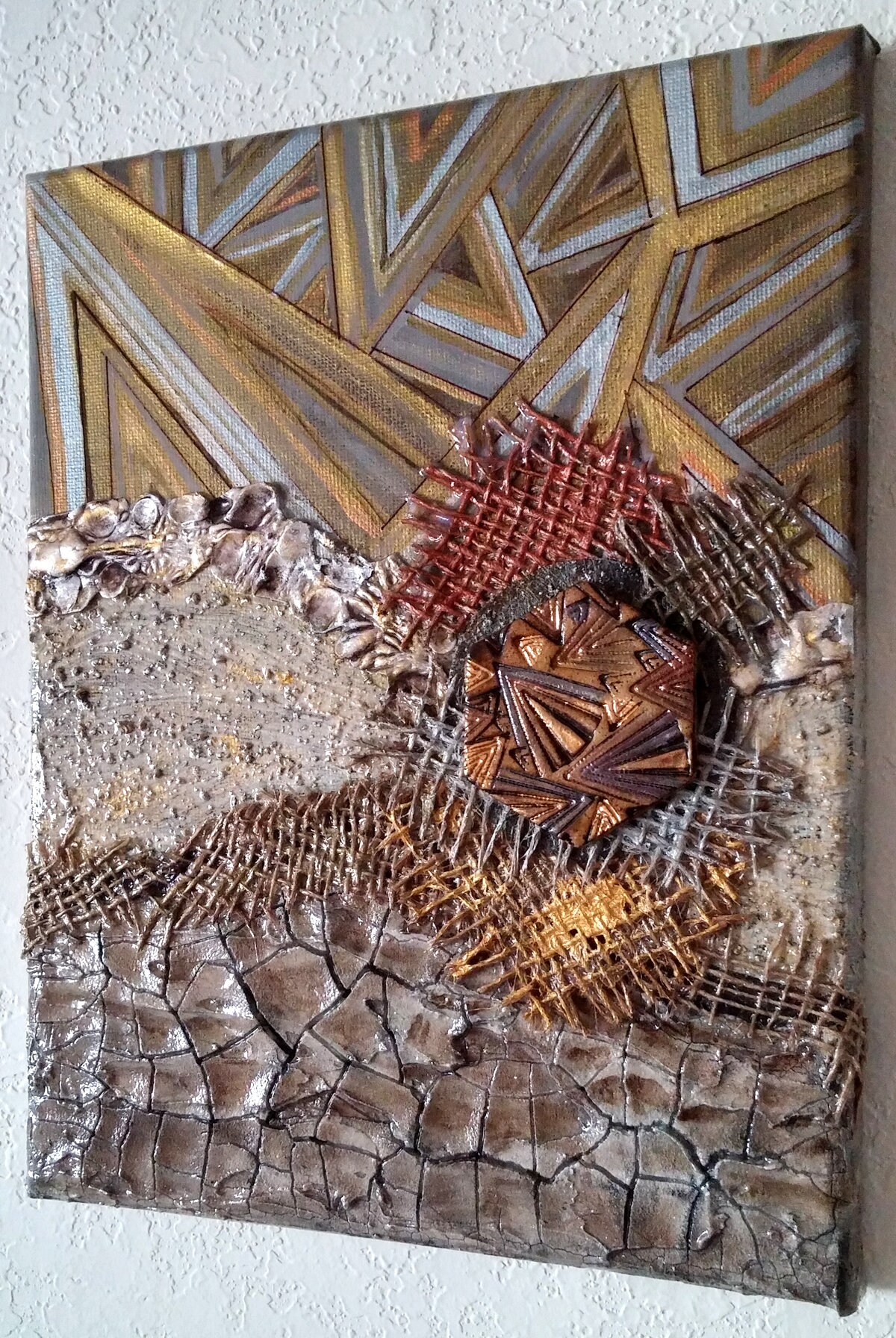 Cosmic Power Abstract Acrylic and Mixed Media Painting on 8 X 10 ...