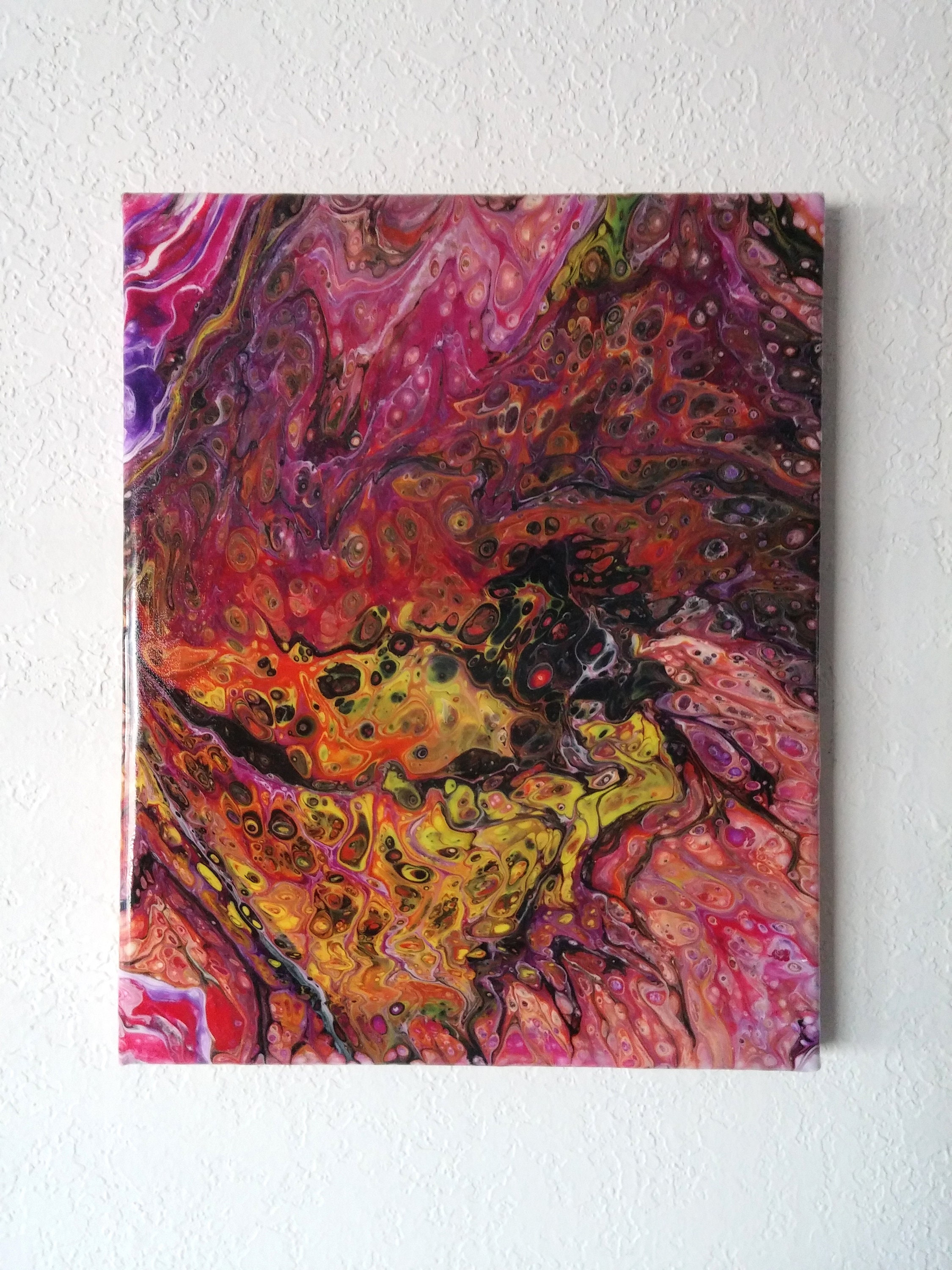 Fury Original Abstract Acrylic Painting 8 X 10 Gallery Wrapped - Etsy
