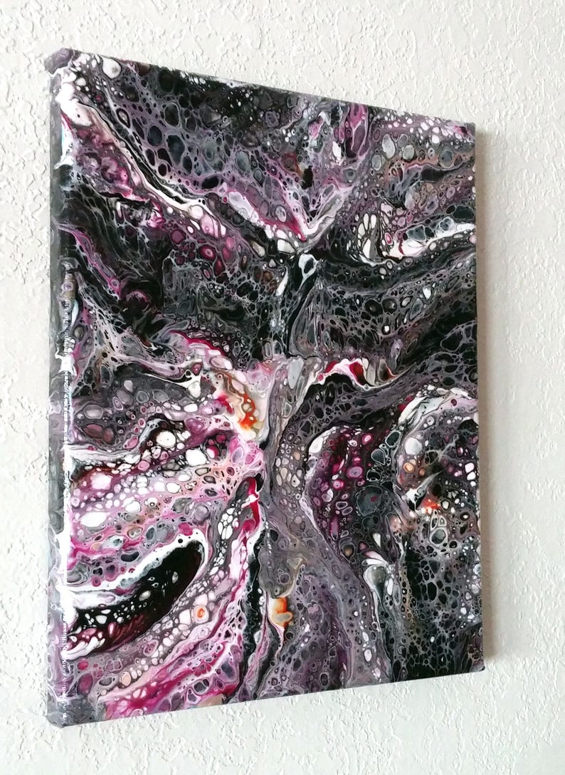 Slippery Slope Abstract Acrylic Painting on 8 X 10 Gallery Wrapped ...