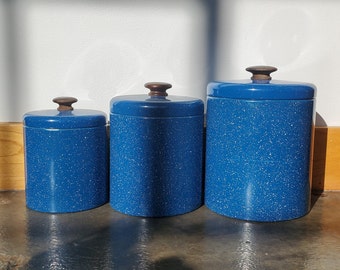 Cobalt Blue Canister Set - Etsy