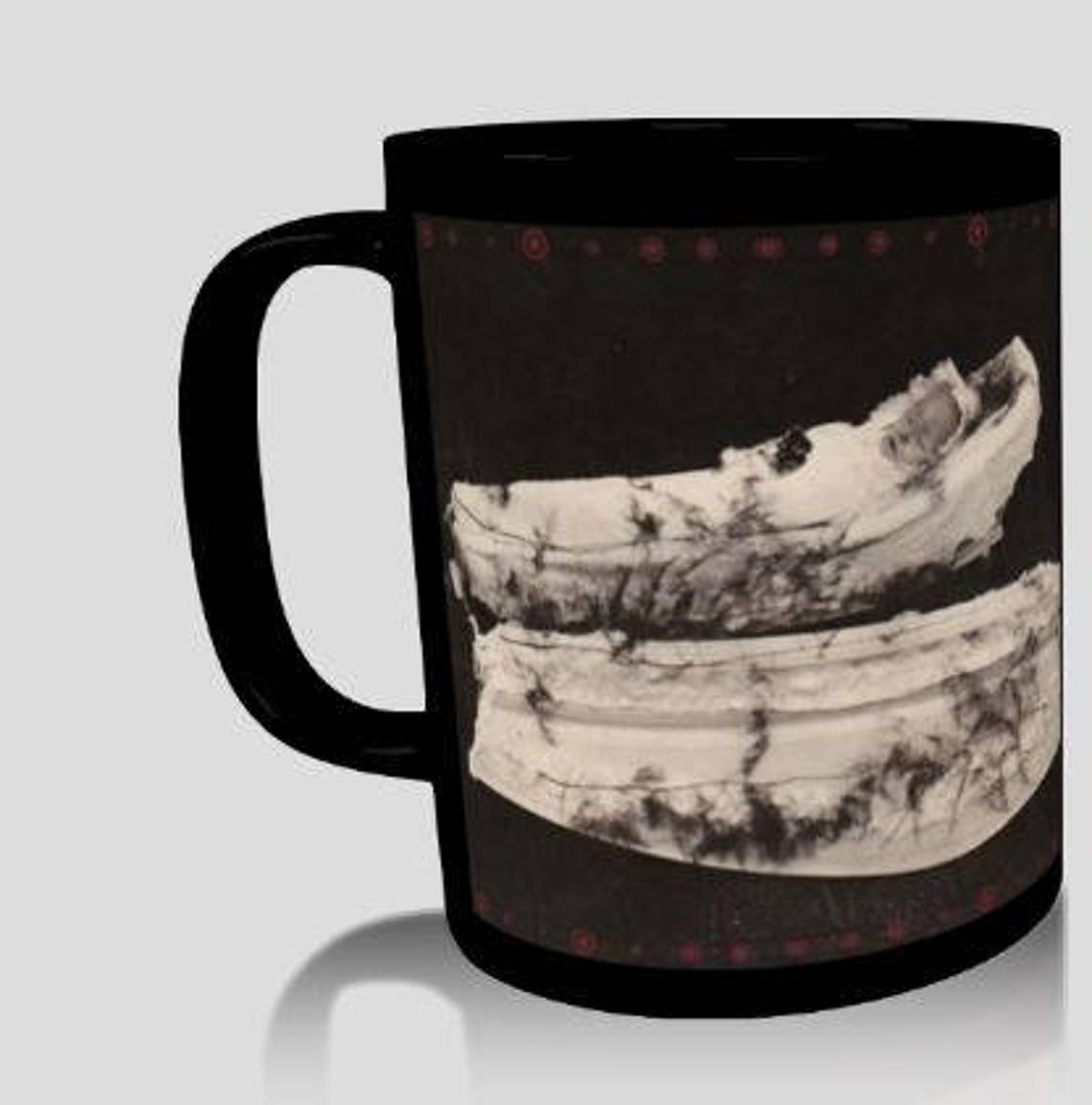 Post-mortem Victorian Photo on 11 Oz Black Coffee Mug Postmortem Baby ...