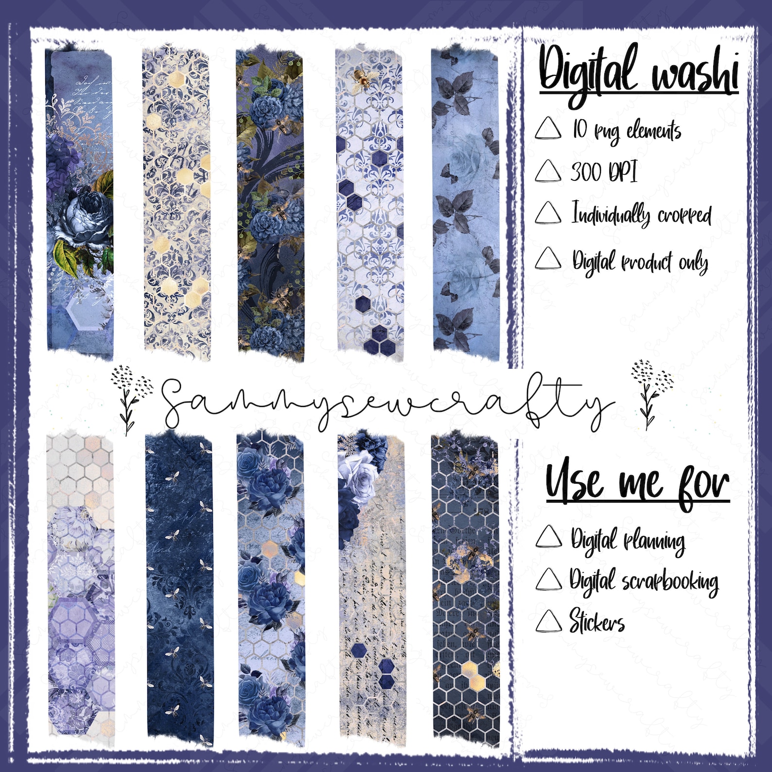 Premium Digital Washi Tape: High-quality Designs for Creative Crafting ...
