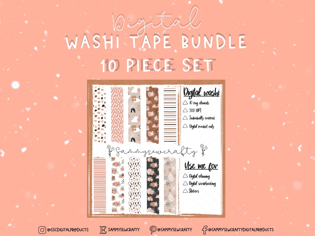 Premium Digital Washi Tape: High-quality Designs for Creative Crafting ...