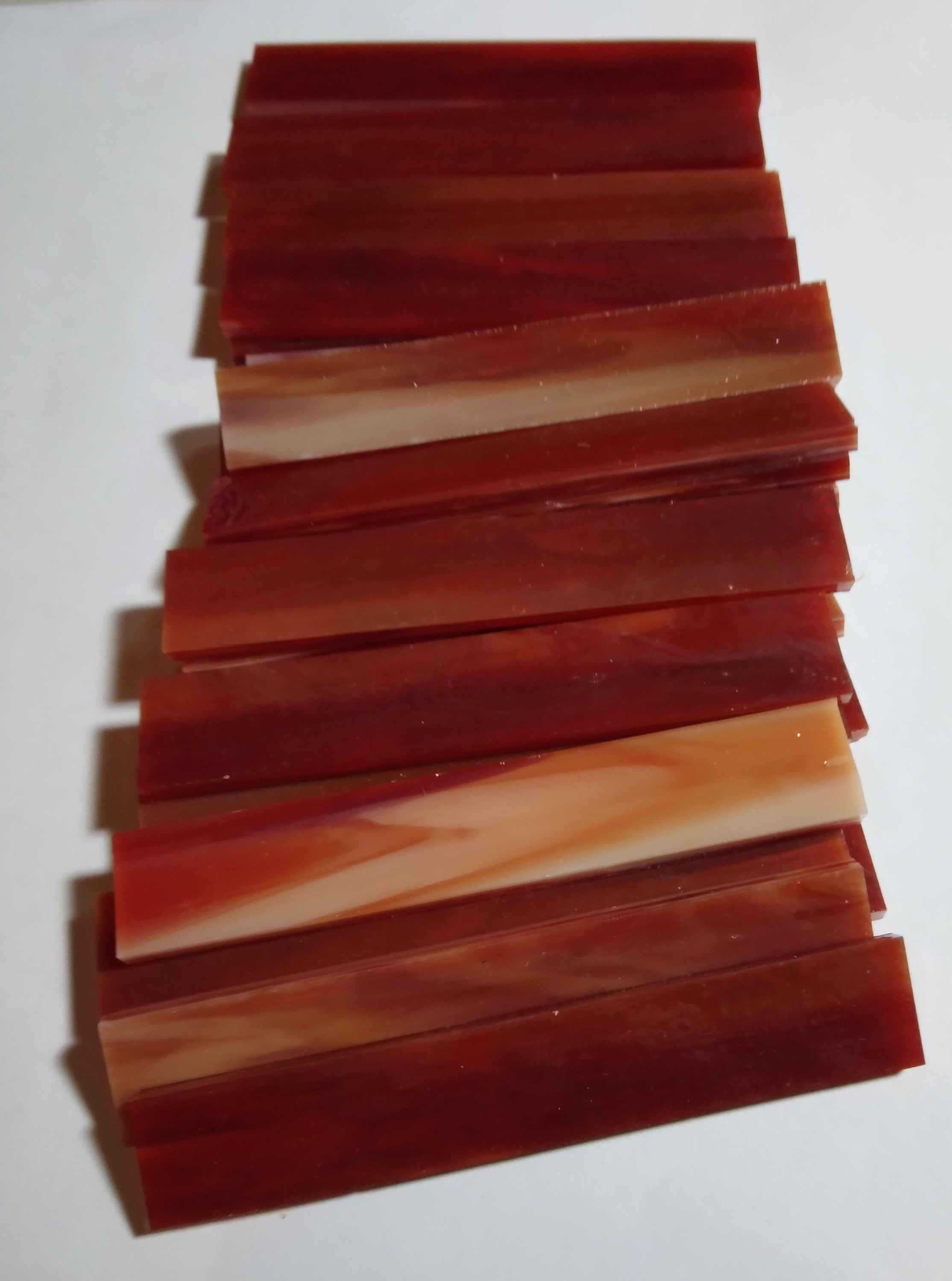 Red and White Wispy Border Strips, 3x1/2x3mm, 20-pieces - Etsy