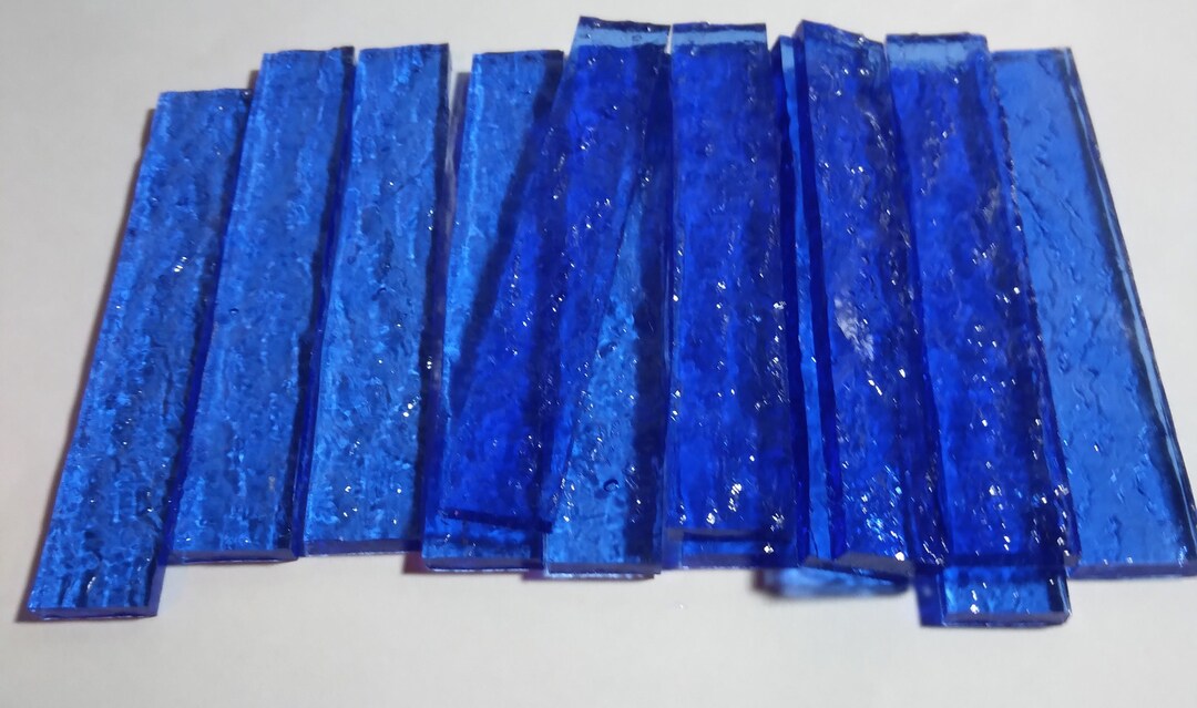 Medium Blue Granite Stained Glass Border Strips, 3x1/2x 4mm, 20-pieces ...