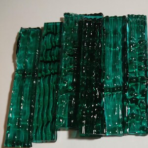 Heavy Texture Turquoise Stain Glass Strips 3x1/2x4mm, 20-pieces - Etsy