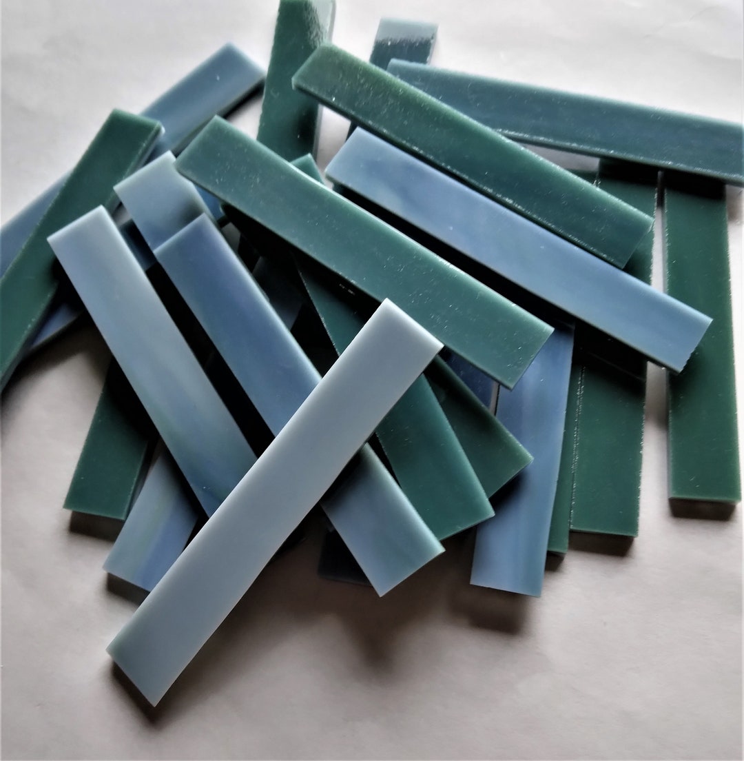 Stain Glass Border Strips Blue Turquoise 3x1/2x3mm, 20-pieces - Etsy