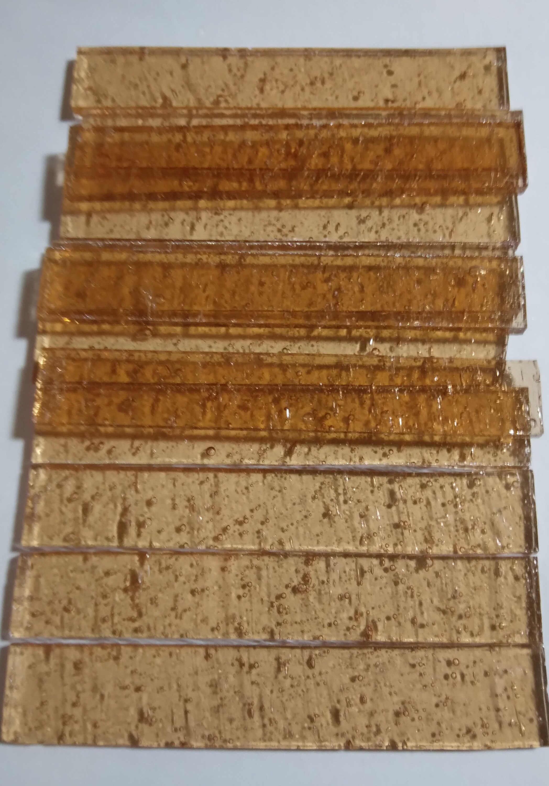 Light Amber Seedy Stain Glass Border Strips, 3x1/2x3mm, 20-pieces - Etsy