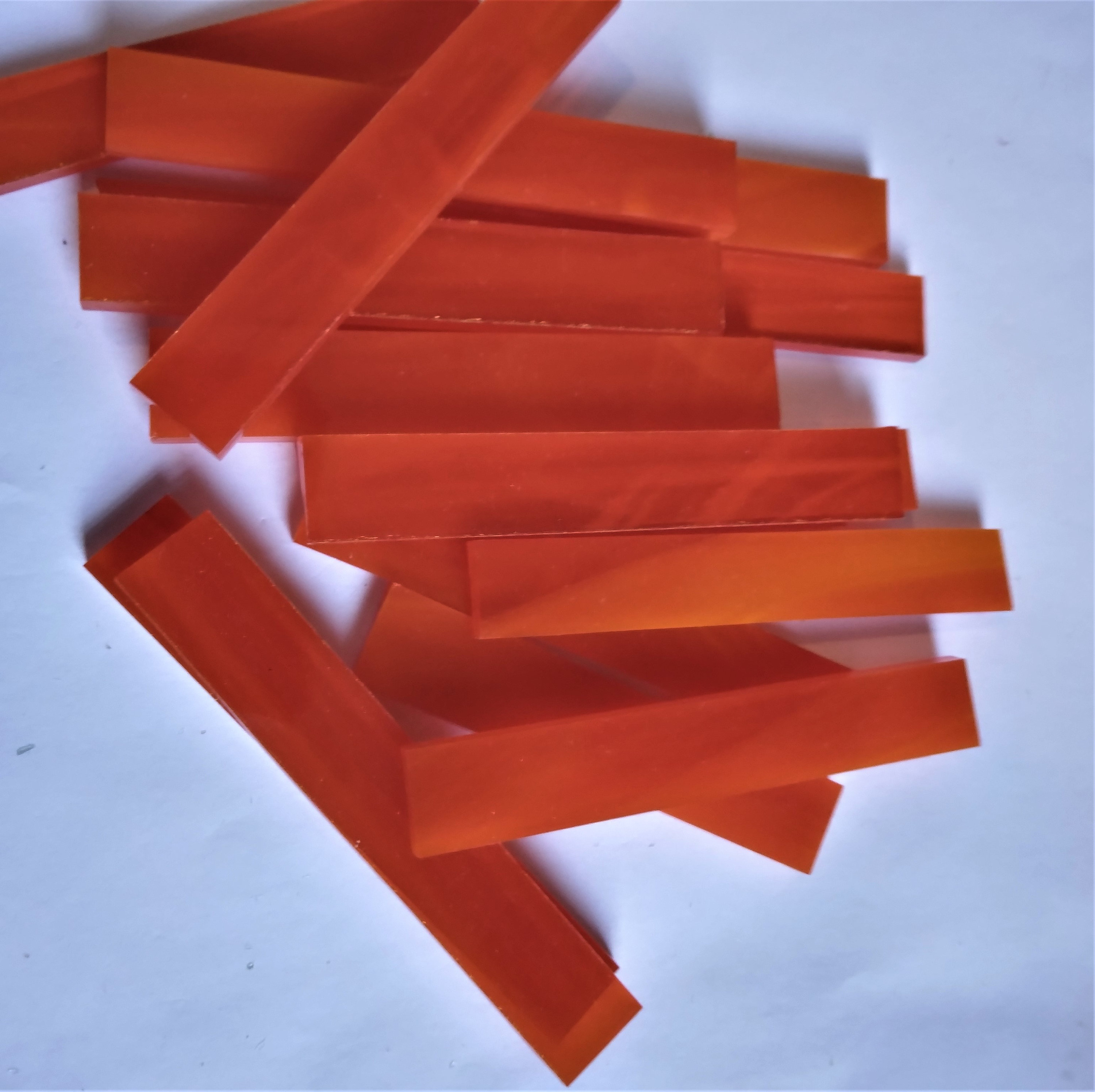 Orange Streaky Stained Glass Border Strips - Etsy