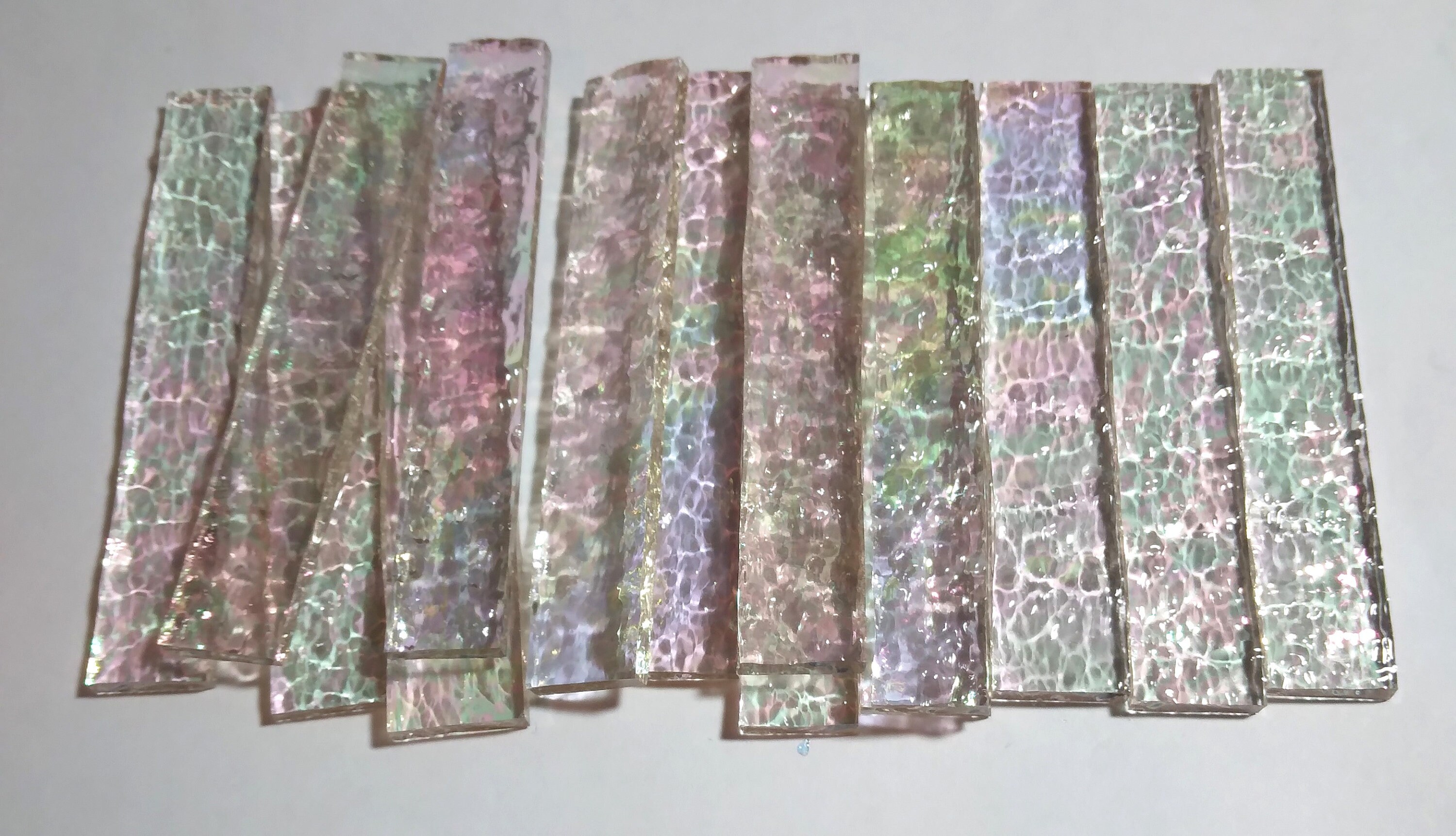 Clear Granite Border Strips Iridized Both Sides 3x1/2x3mm, 20-pieces. - Etsy