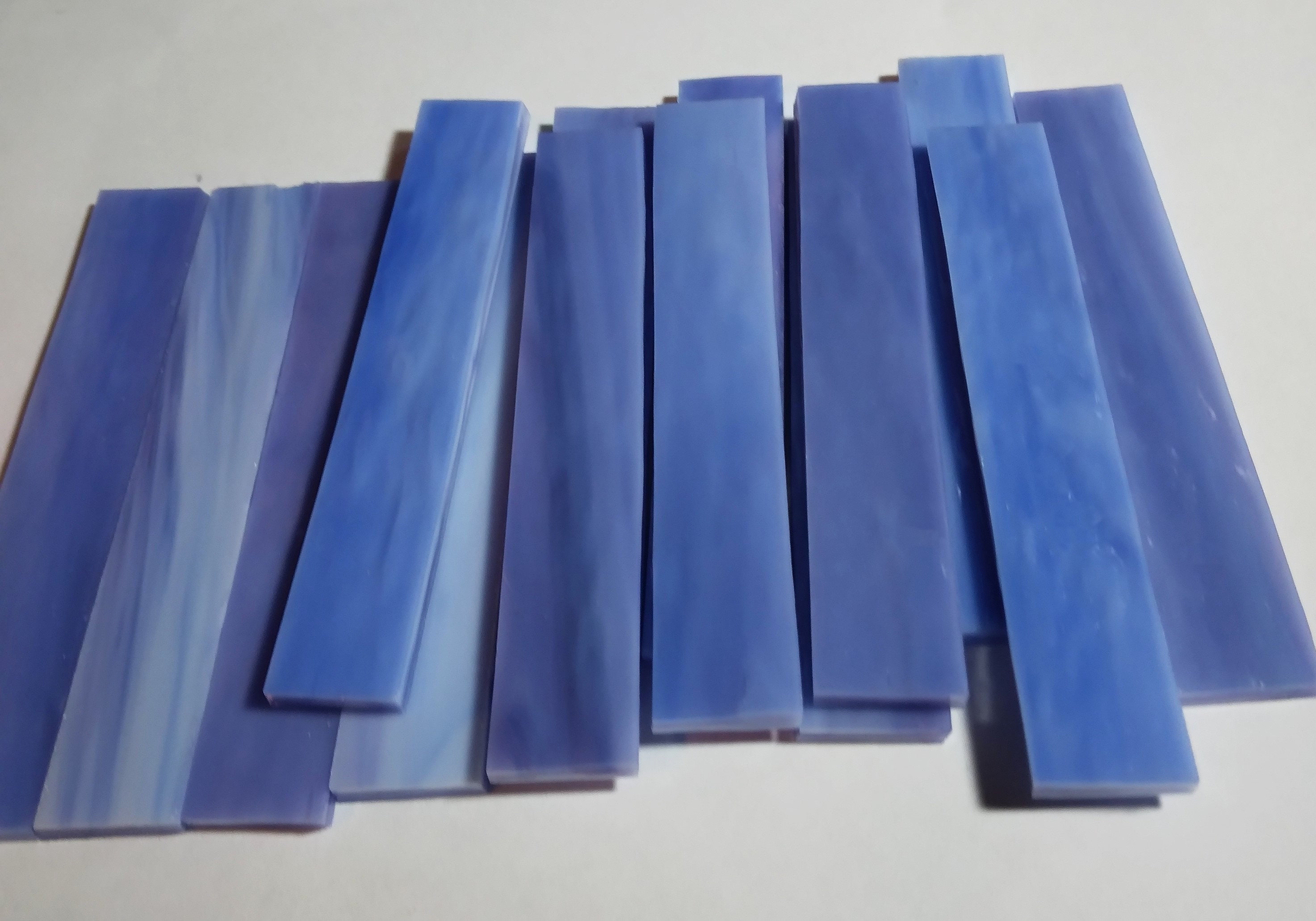 Purple/blue Wispy Stain Glass Border Strips, 3x1/2x3mm, 20-pieces - Etsy