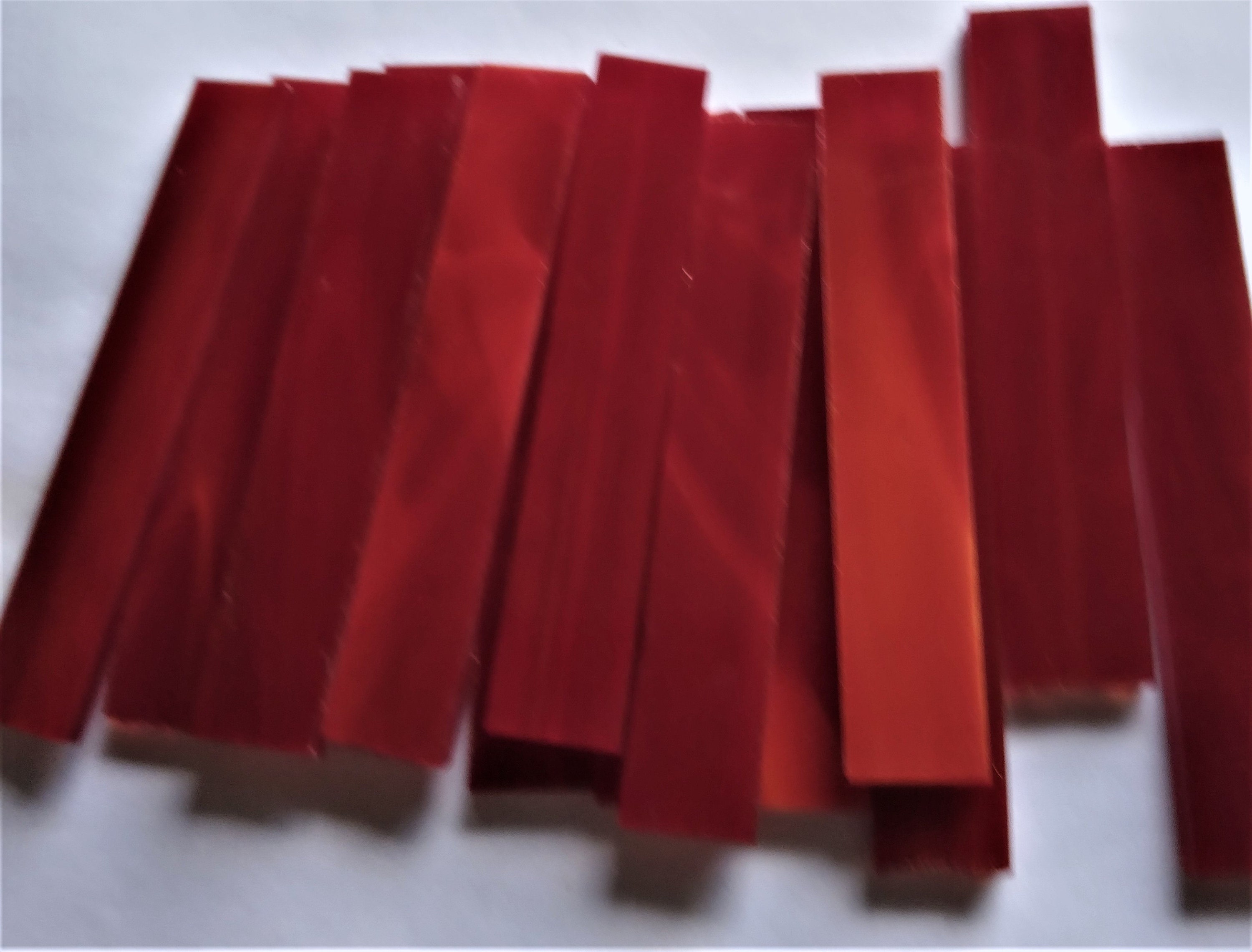Red Wispy Stainedglass Border Strips 3x1/2x3mm, 20-pieces - Etsy