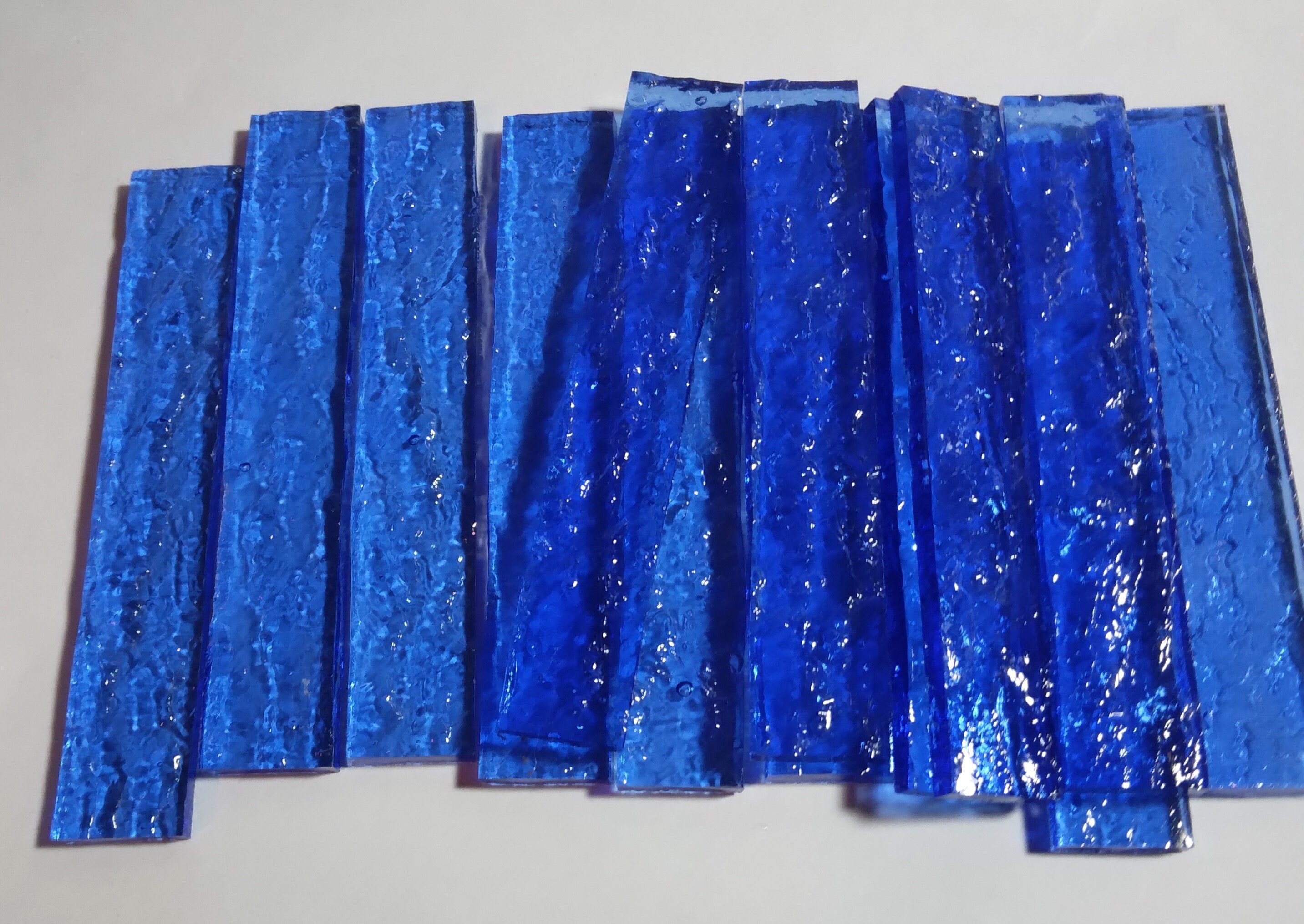 Medium Blue Granite Stained Glass Border Strips, 3x1/2x 4mm, 20-pieces ...