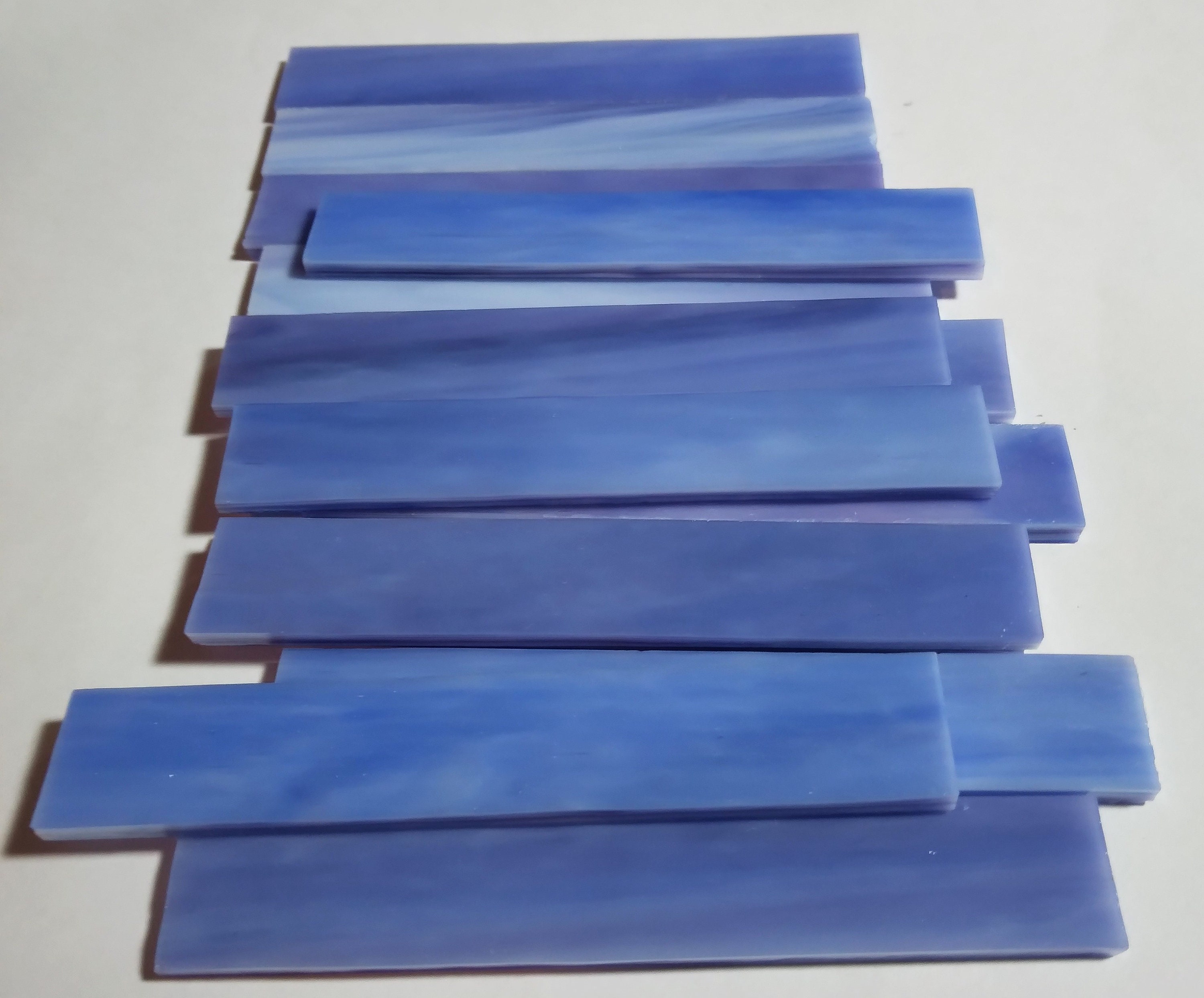 Purple/blue Wispy Stain Glass Border Strips, 3x1/2x3mm, 20-pieces - Etsy