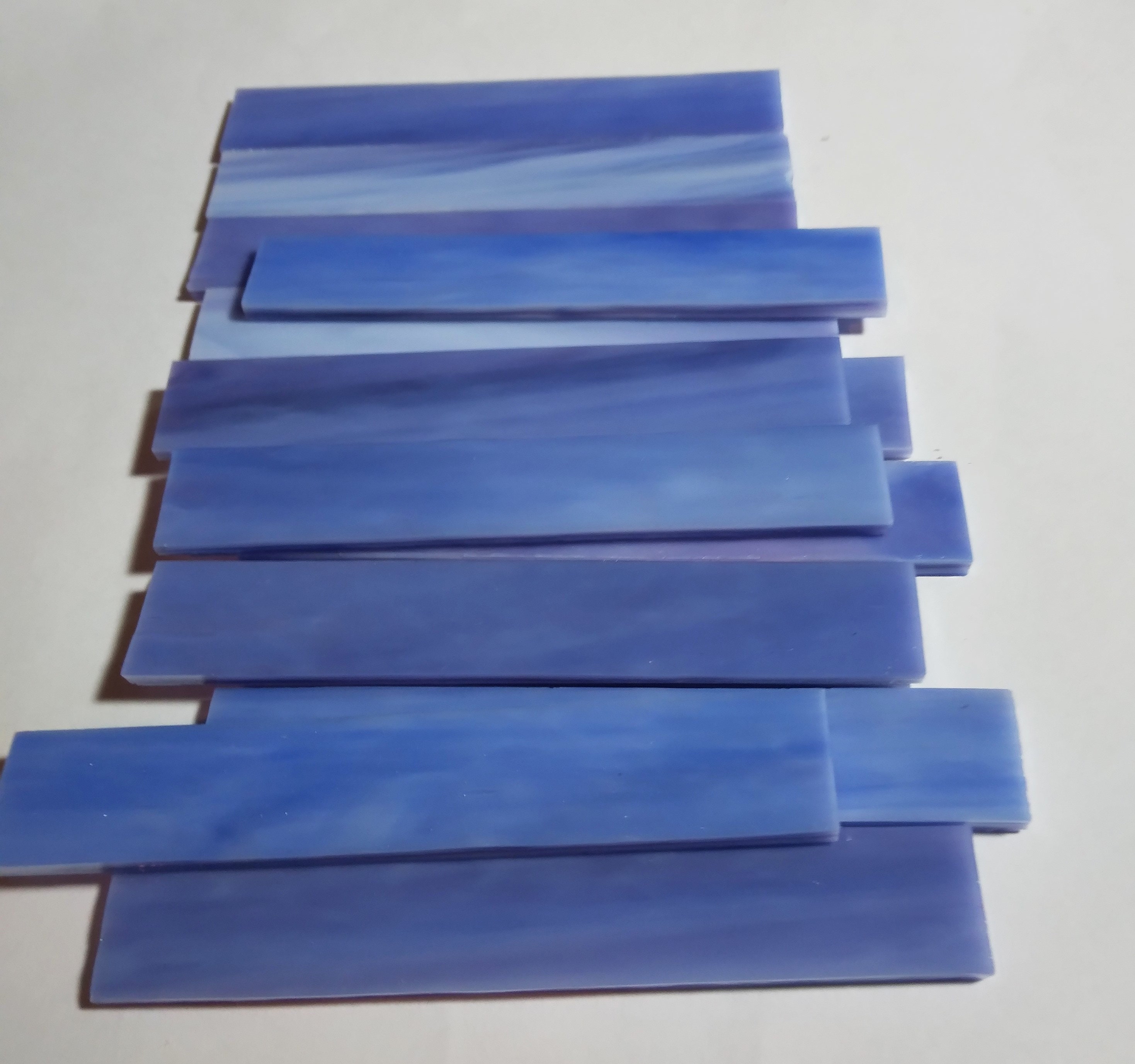 Purple/blue Wispy Stain Glass Border Strips, 3x1/2x3mm, 20-pieces - Etsy