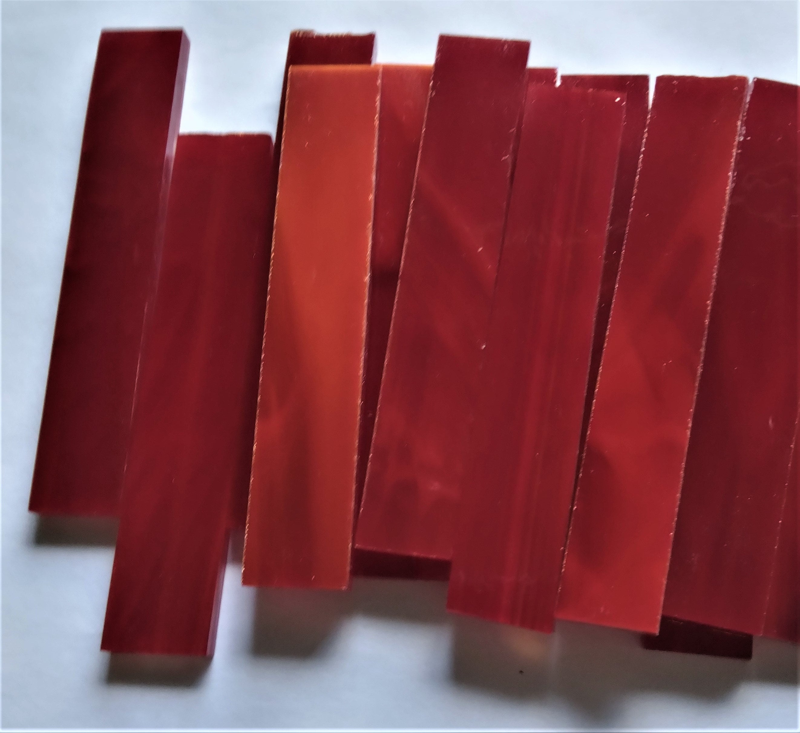Red Wispy Stainedglass Border Strips 3x1/2x3mm, 20-pieces - Etsy