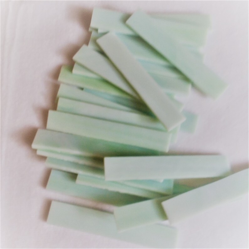 Green Stained Glass Strips 12x3 Etsy