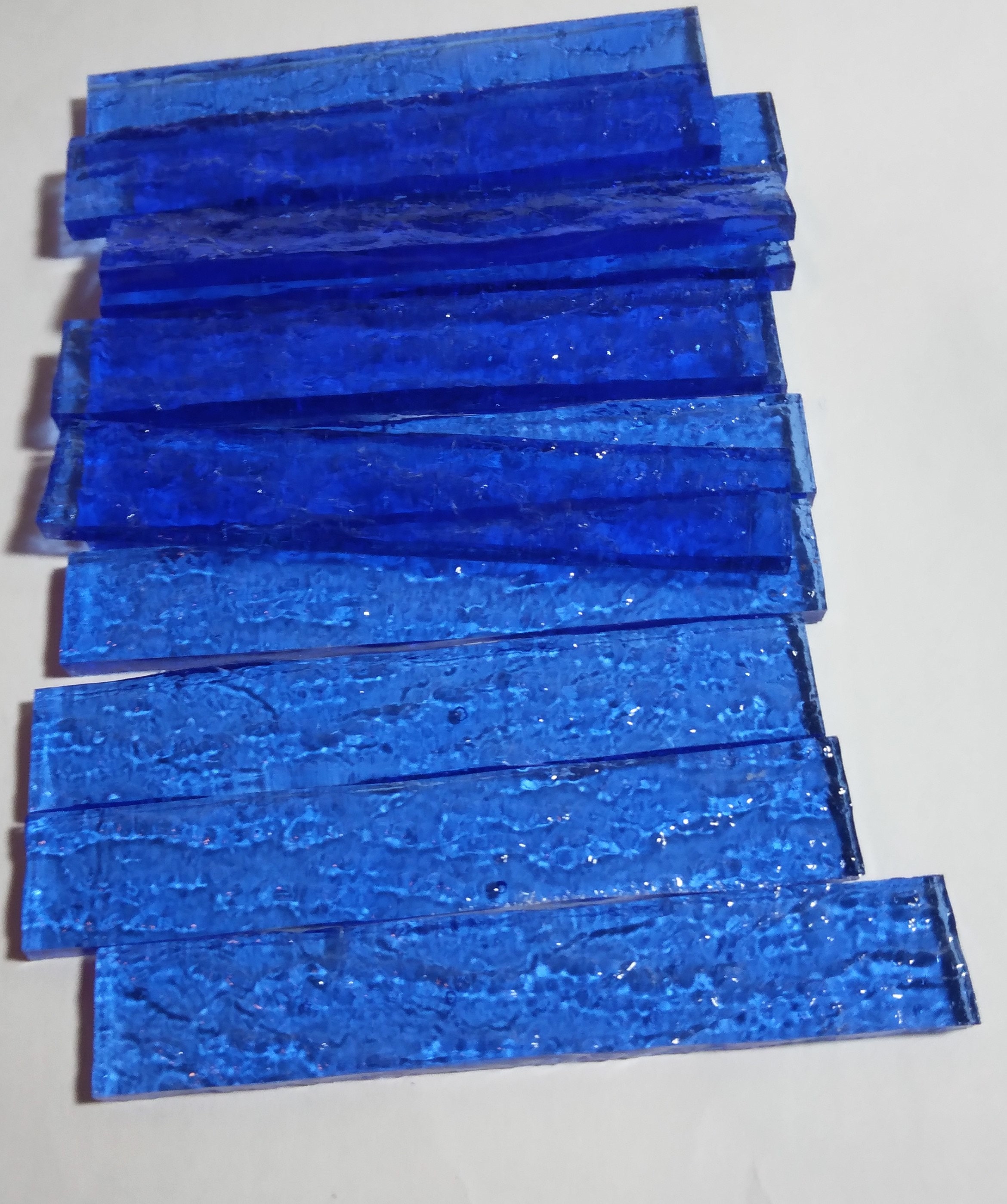 Medium Blue Granite Stained Glass Border Strips, 3x1/2x 4mm, 20-pieces ...