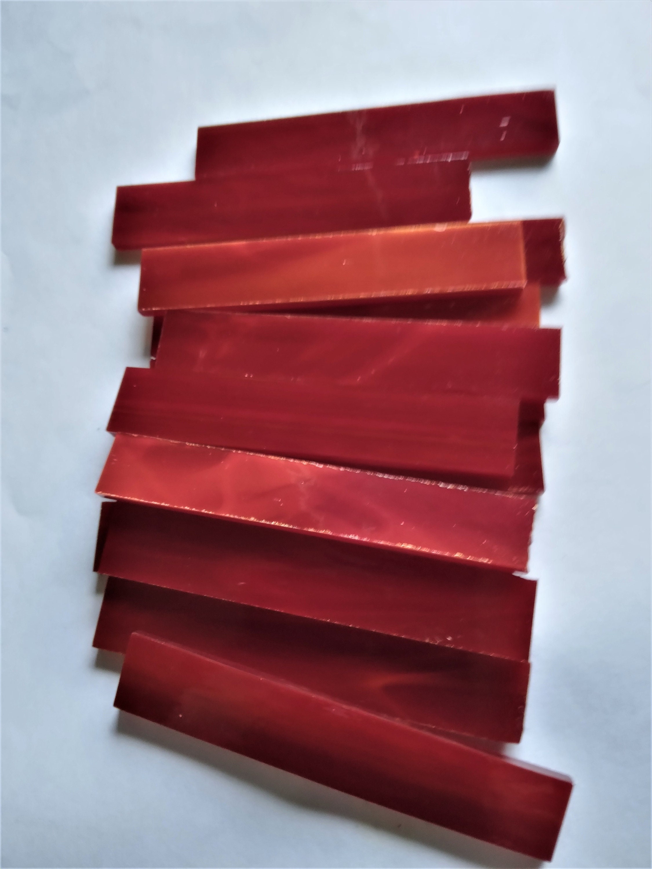 Red Wispy Stainedglass Border Strips 3x1/2x3mm, 20-pieces - Etsy