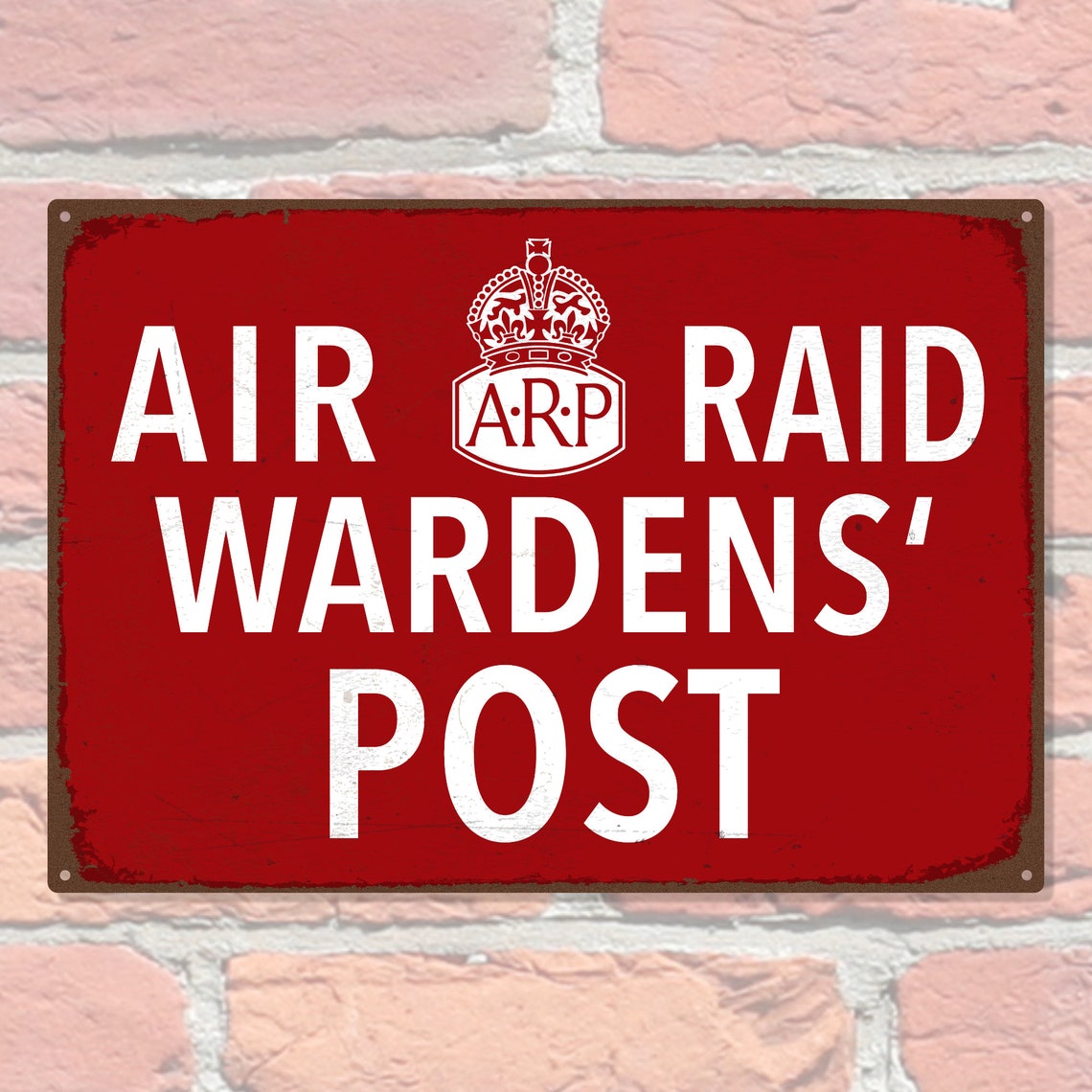 WW2 Sign Air Raid Warden Sign Vintage Reproduction WW2 | Etsy