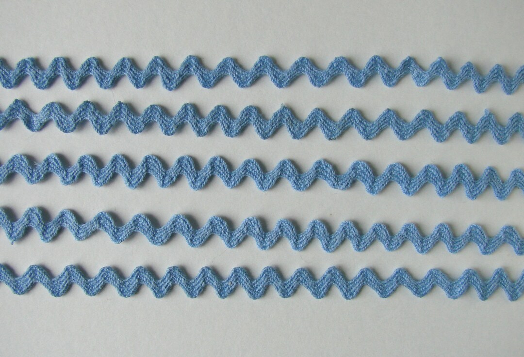 Serpentine Croquet Ribbon 7 Mm Light Blue Cotton Sold by Multiple of 3 ...