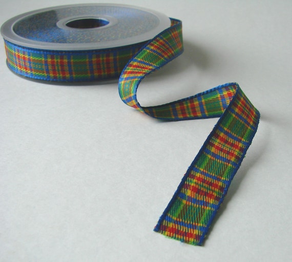 Scottish Ribbon Lined Blue 15 Mm Sold by Multiple of 2 Meter | Etsy