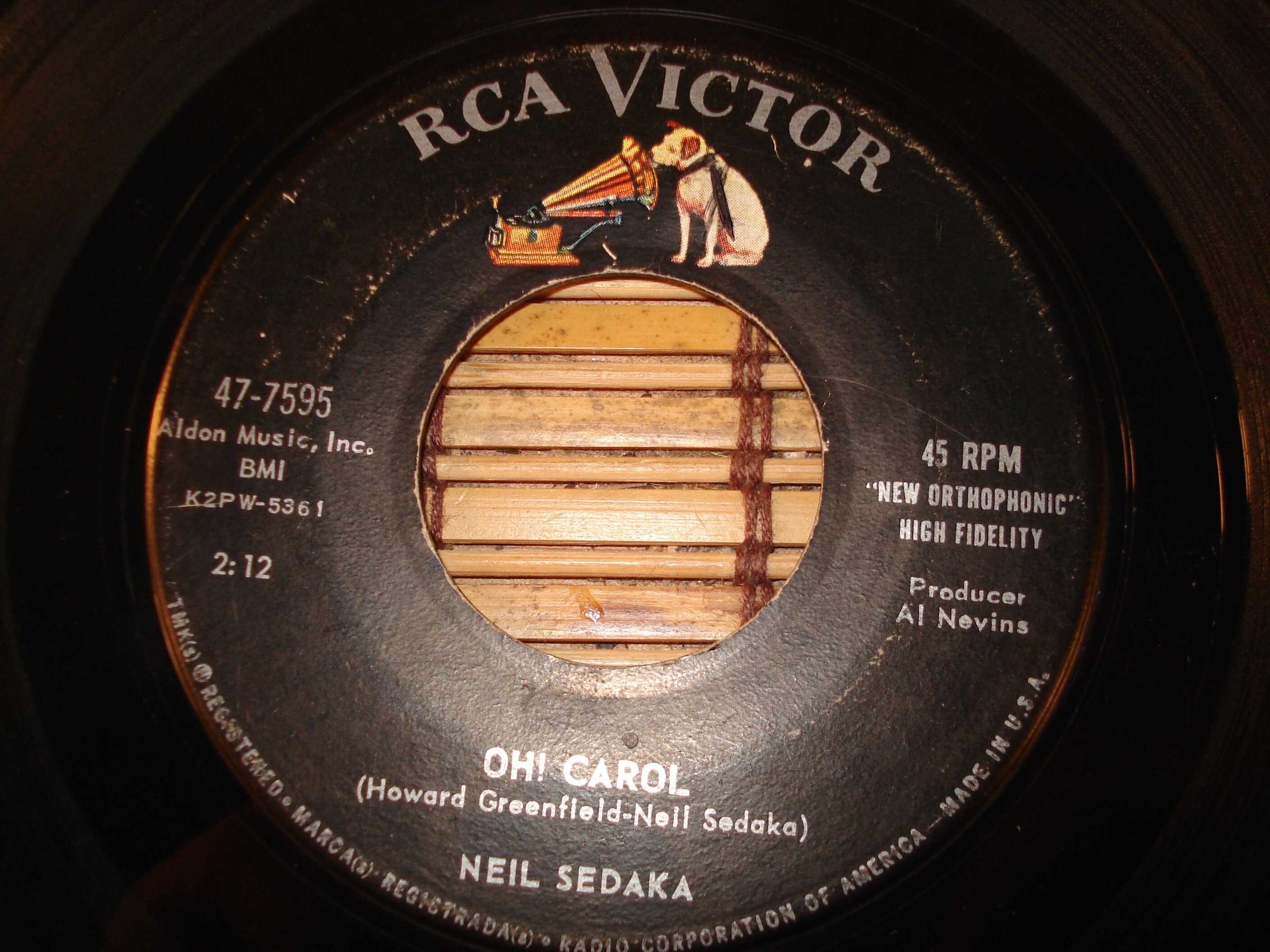 Neil Sedaka 45 RPM record Oh Carol 1959 - Etsy Nederland