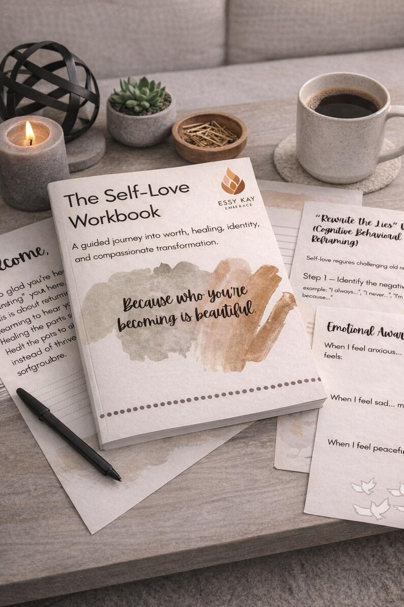 Self Love Workbook Printable PDF | Mental Health Journal | CBT ...