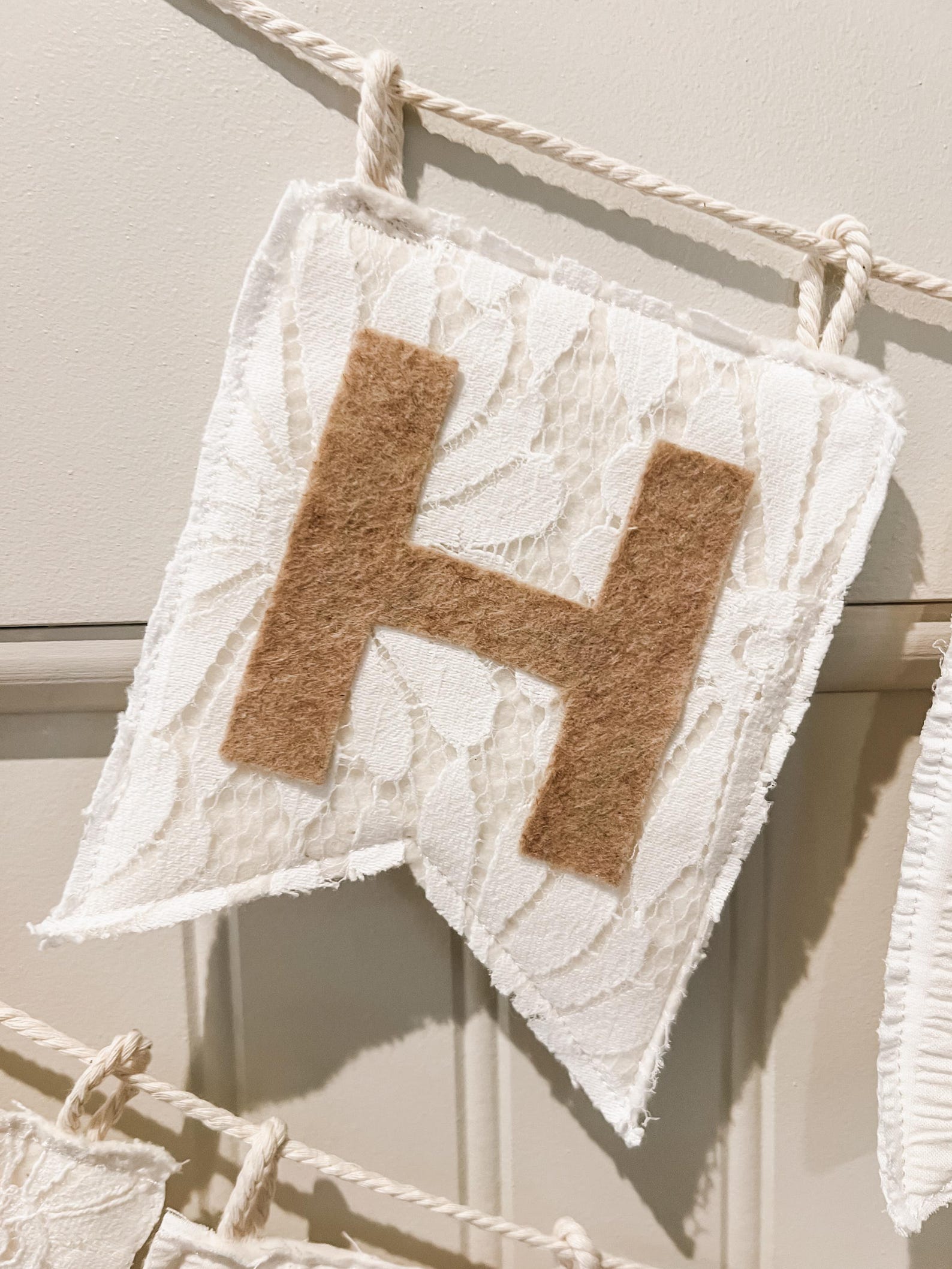 Happy Birthday Fabric Banner: Beige Neutral Party Decor - Etsy