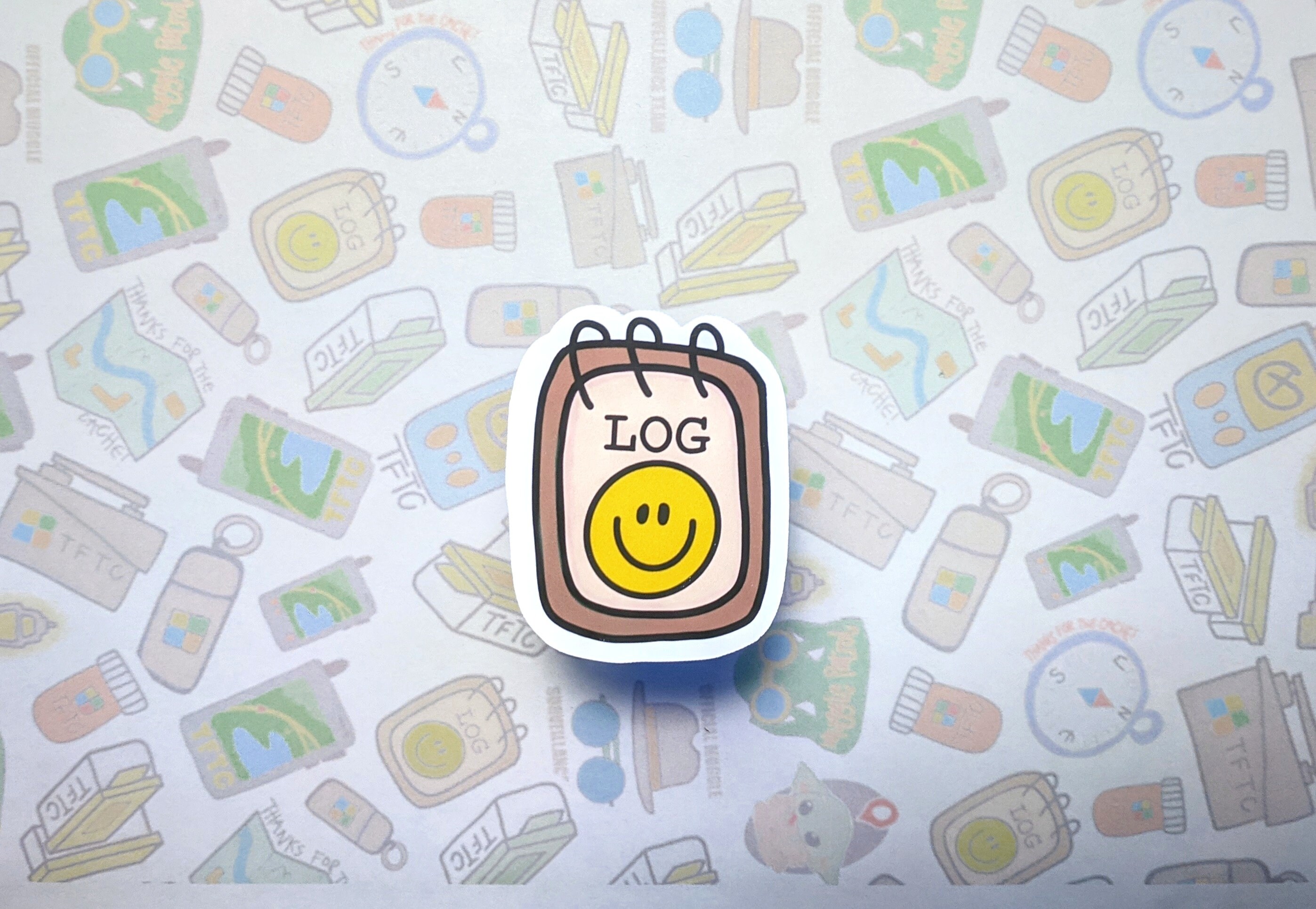 Set of 16 Geocaching Stickers: Log Smiley Swag Set of 16 | Etsy