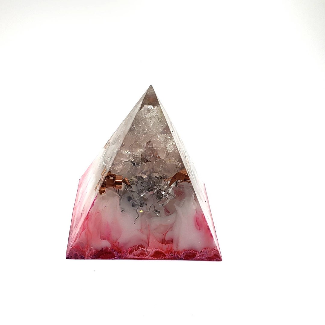 Love Crystal Pyramid Natural Rose Quartz Orgone Pyramid Love Spell ...