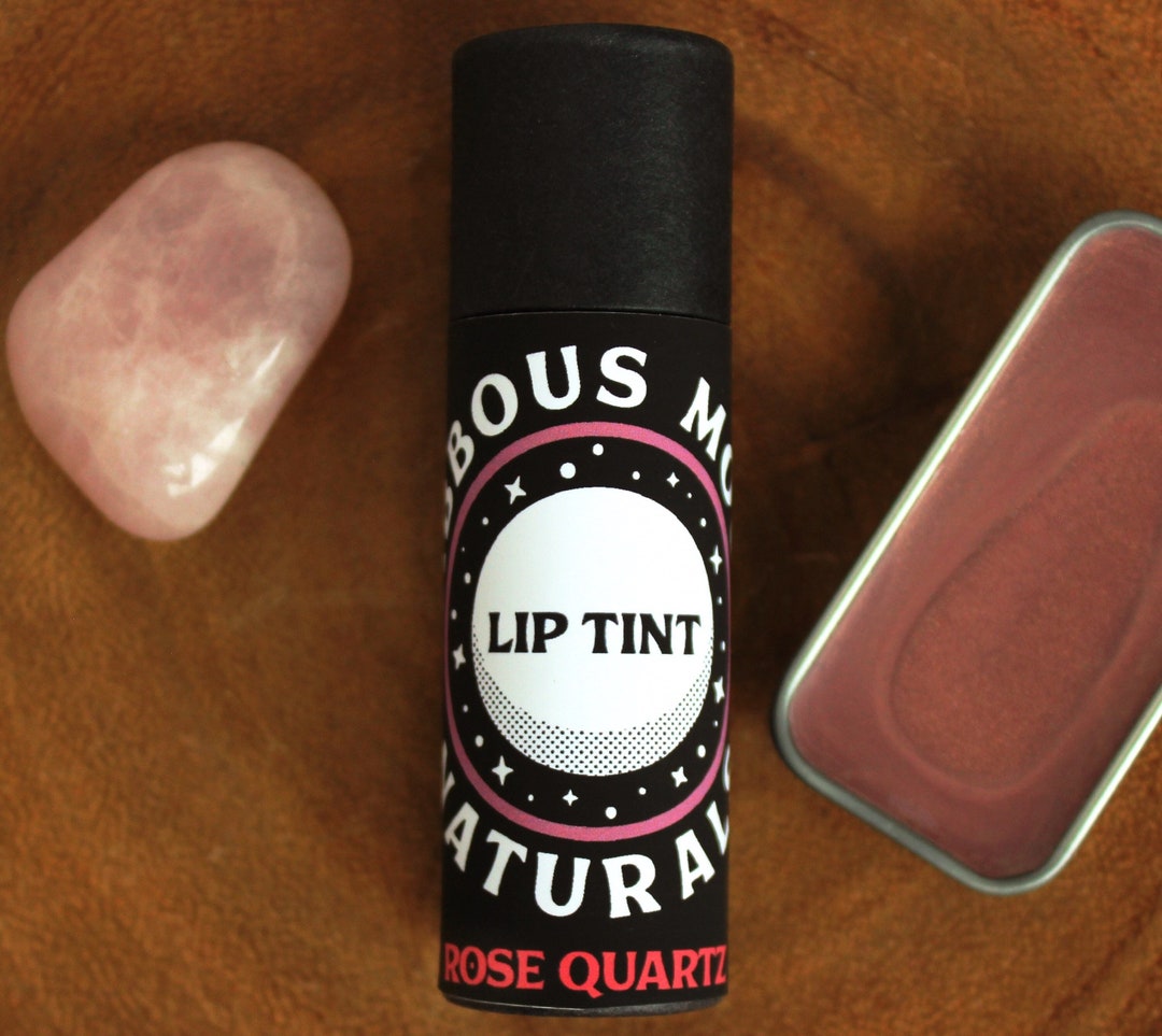 All Natural Rose Quartz Lip Tint Warm Mauve Shimmer Crystal Visions ...