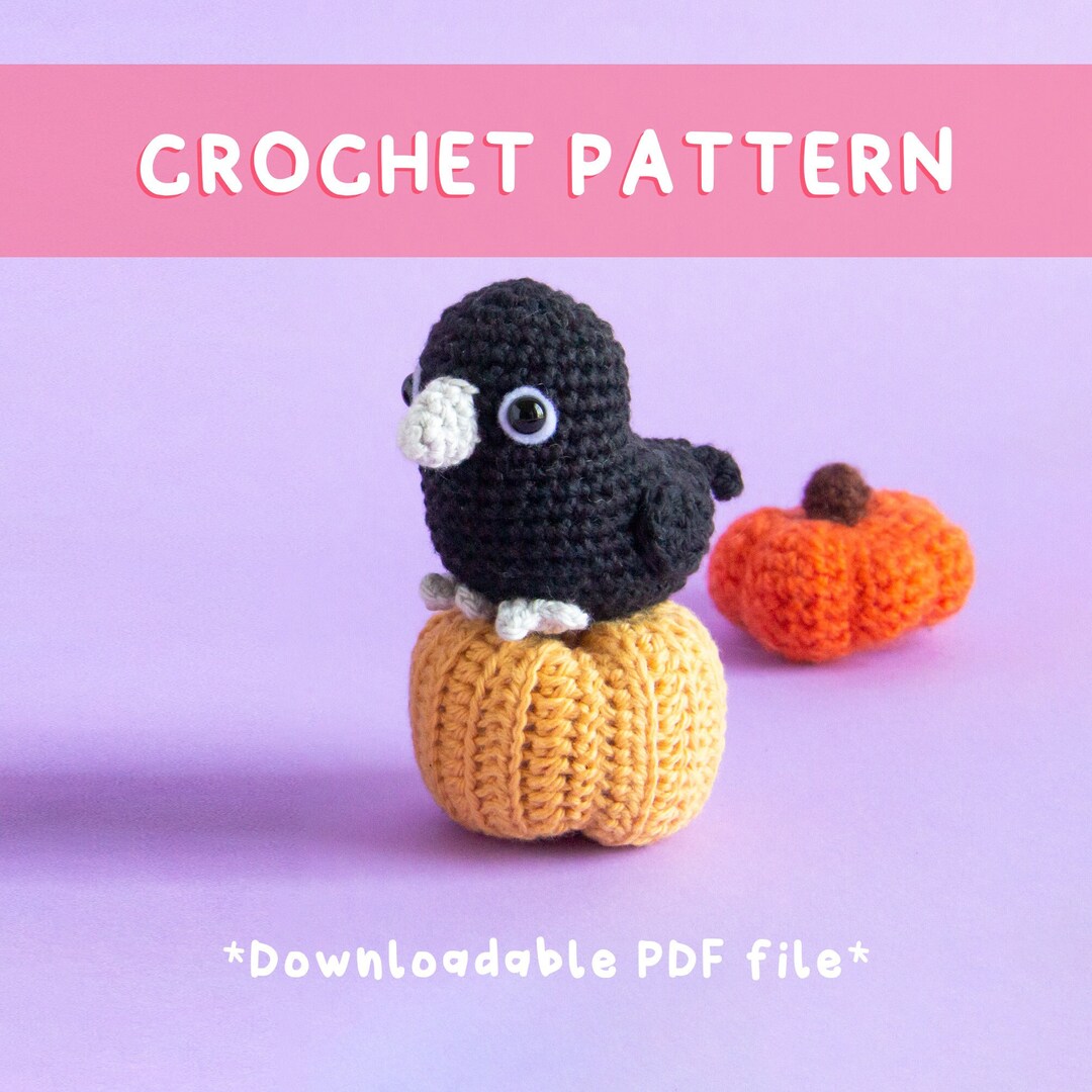 Lemon Yarn Creations | CROCHET PATTERN Autumn Raven | Amigurumi Bird ...