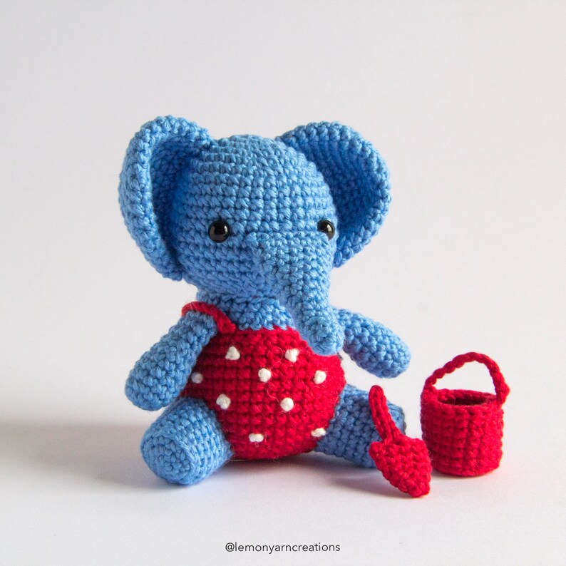 Lemon Yarn Creations | PADRÃO DE CROCHÊ Conjunto de Verão Elefante e ...