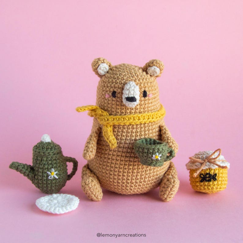 Lemon Yarn Creations | PADRÃO DE CROCHÊ Bernie, o Urso | Animal ...
