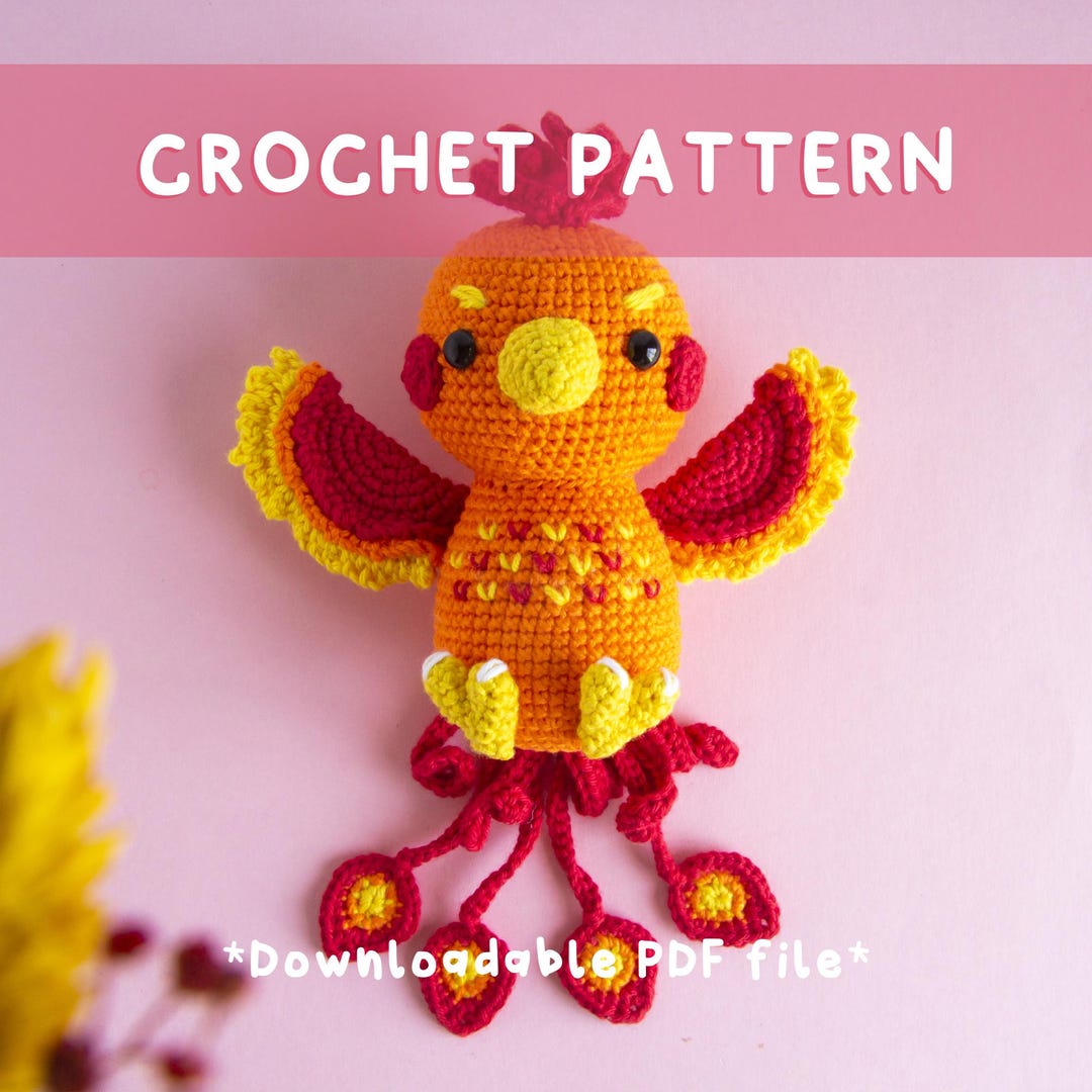 Lemon Yarn Creations | CROCHET PATTERN Ember the Phoenix | Amigurumi ...